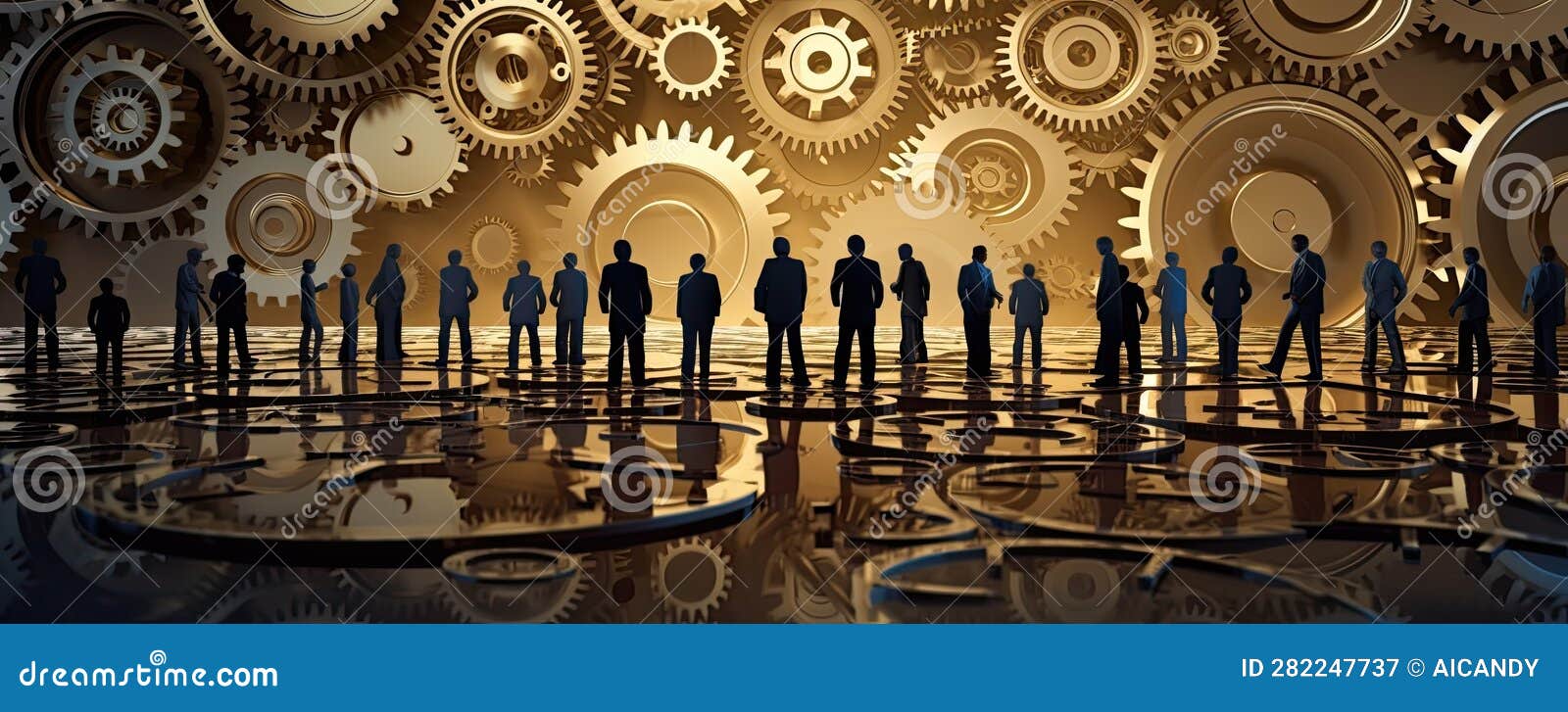 Professional Business Backdrop with a Grid of Interlocking Gears ...