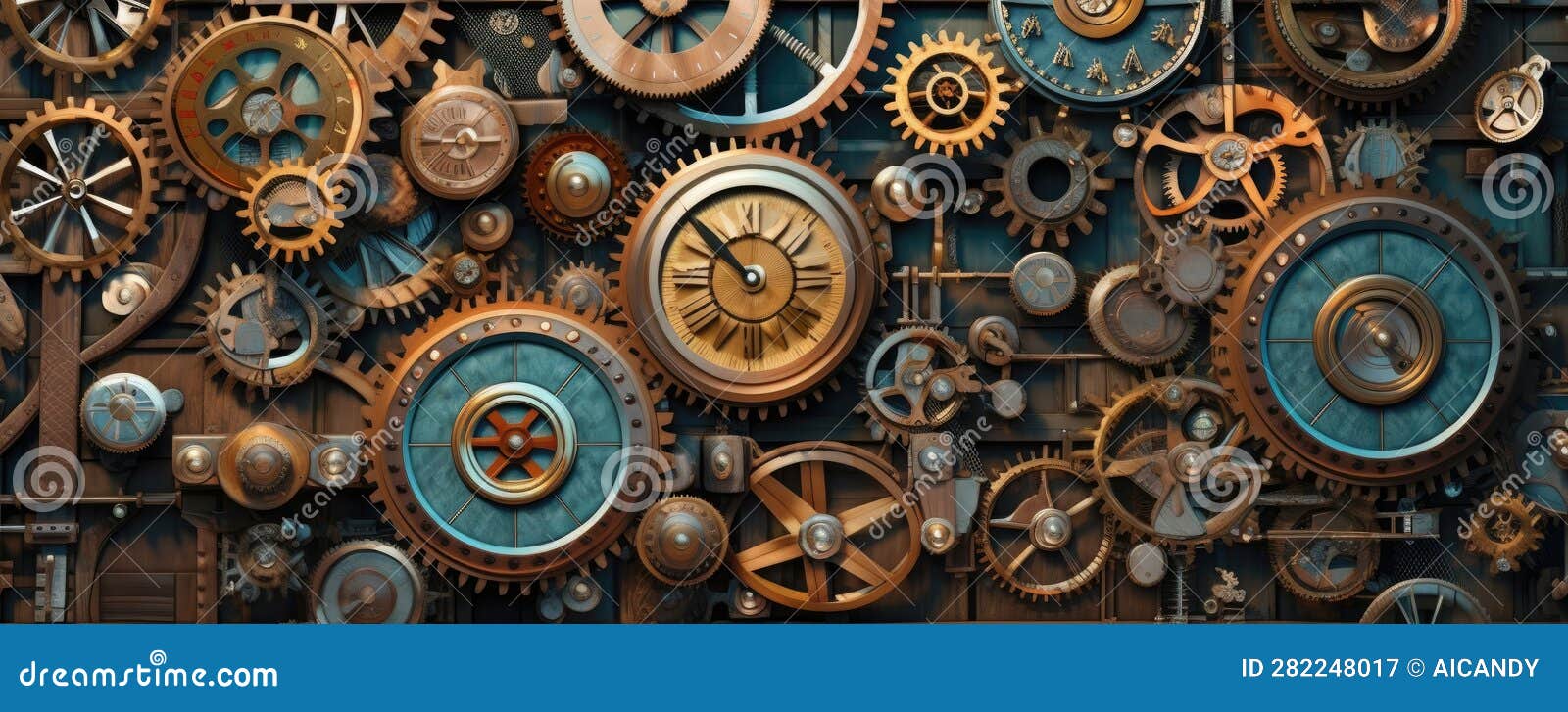 Professional Business Backdrop with a Mosaic of Interconnected Gears ...