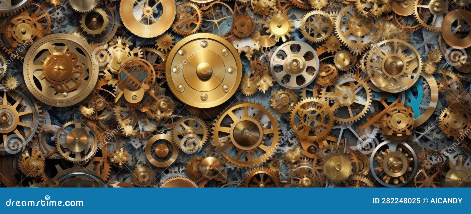 Professional Business Backdrop with a Mosaic of Interconnected Gears ...