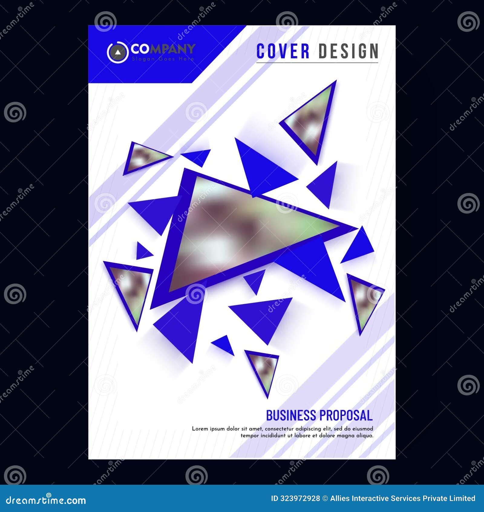 Professional Business Cover Design or Corporate Template Layout with ...