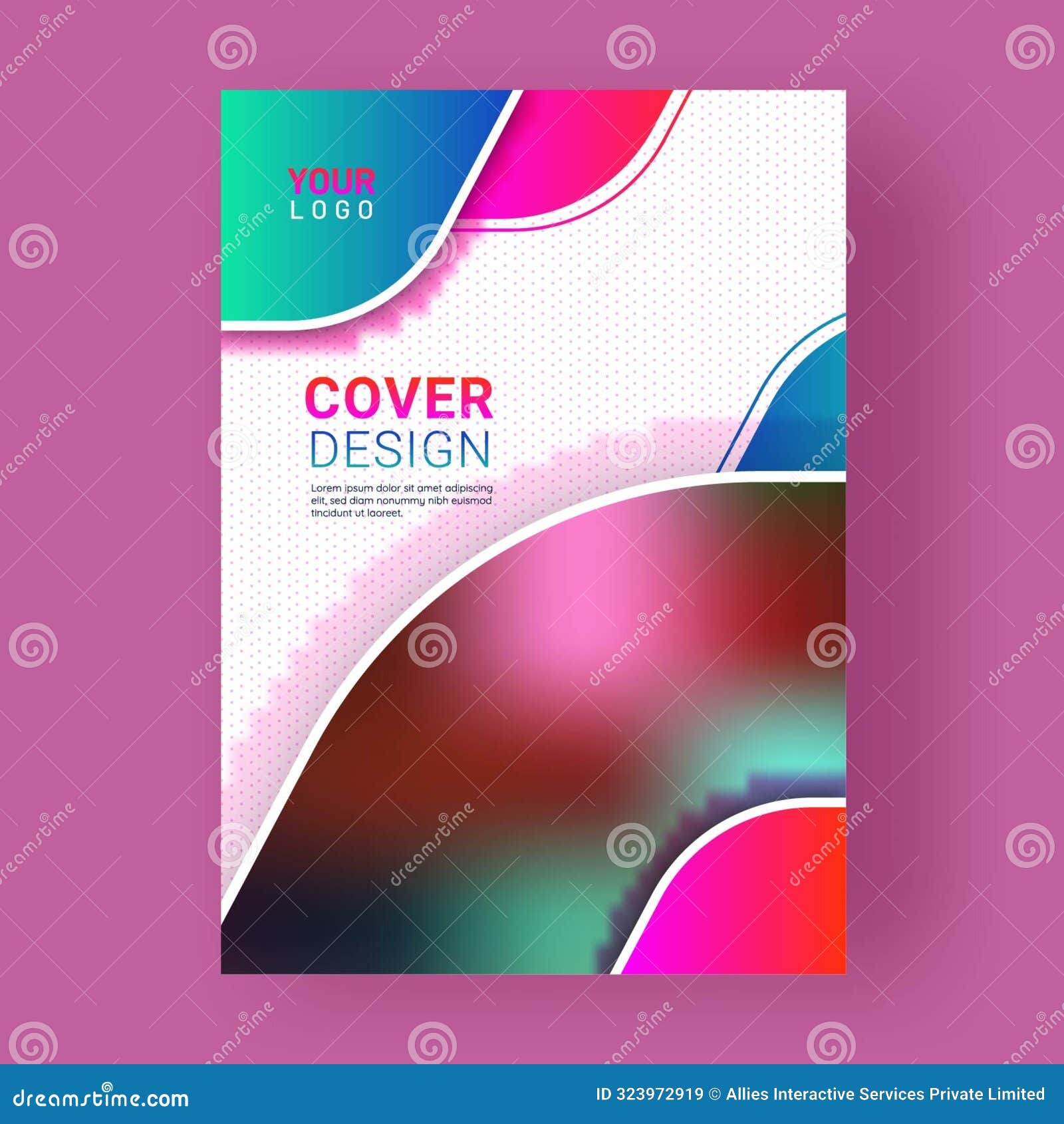 Professional Business Cover Page Design with Abstract Elements and ...