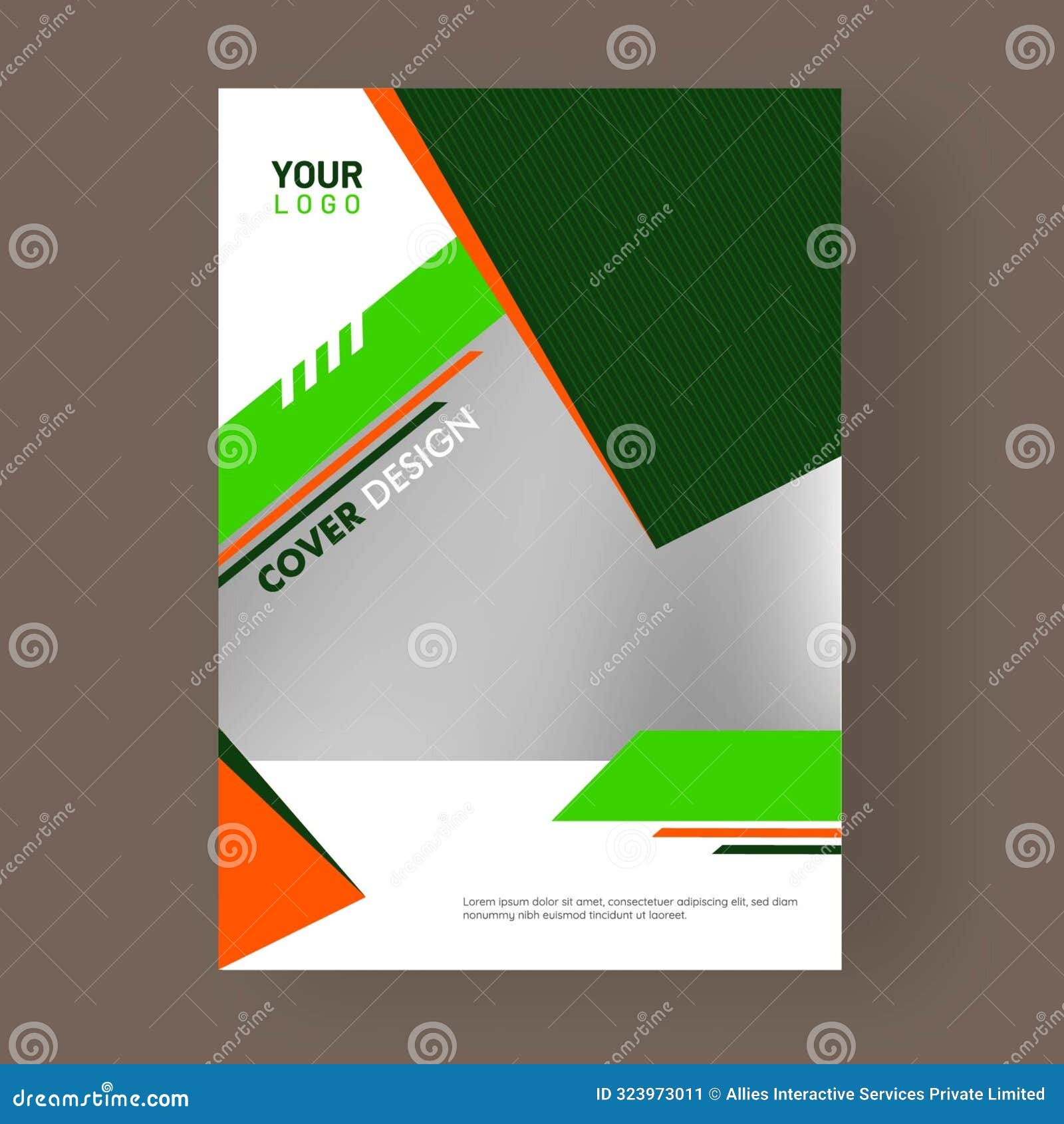 Professional Business Cover Page Design with Abstract Elements and ...