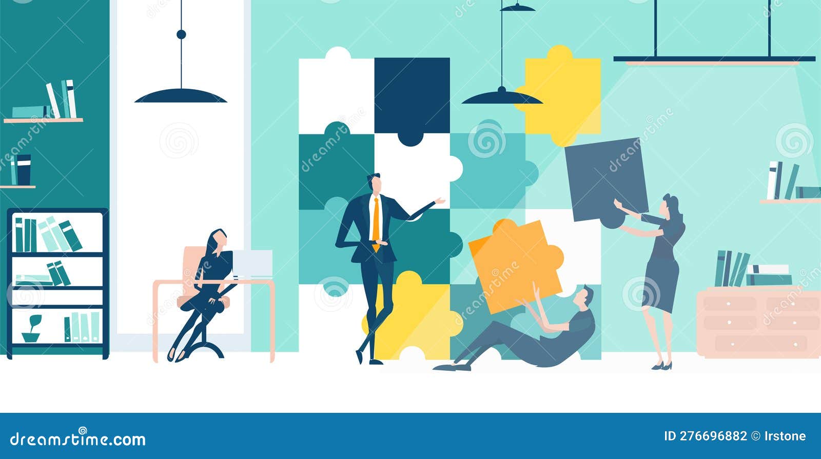 Professional Business Environment, Business People Working in Office ...