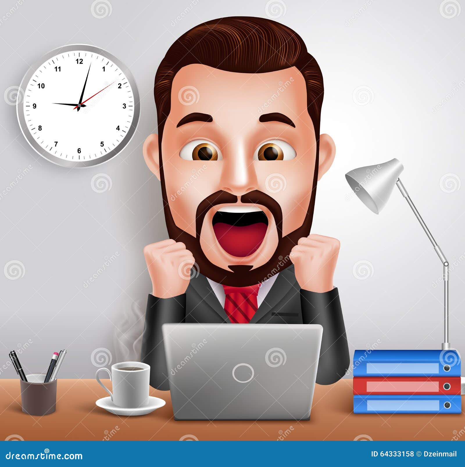 Professional Business Man Vector Character With Shocked And Surprised ... Professional Business Man Vector Character With Shocked And Surprised ...