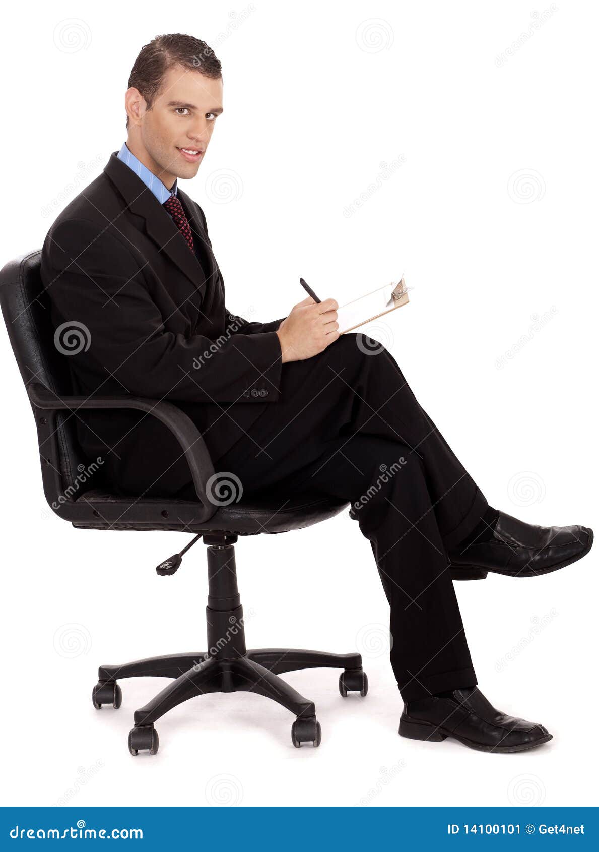 Professional Business Men Taking Notes Stock Image - Image of male ...
