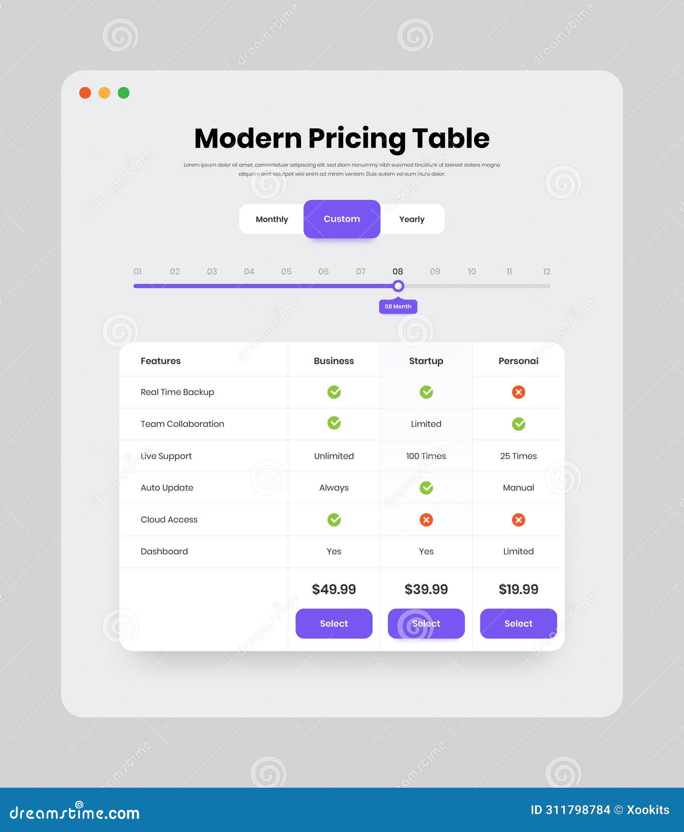 Professional Business Model Subscription and Plan Overview Web ...