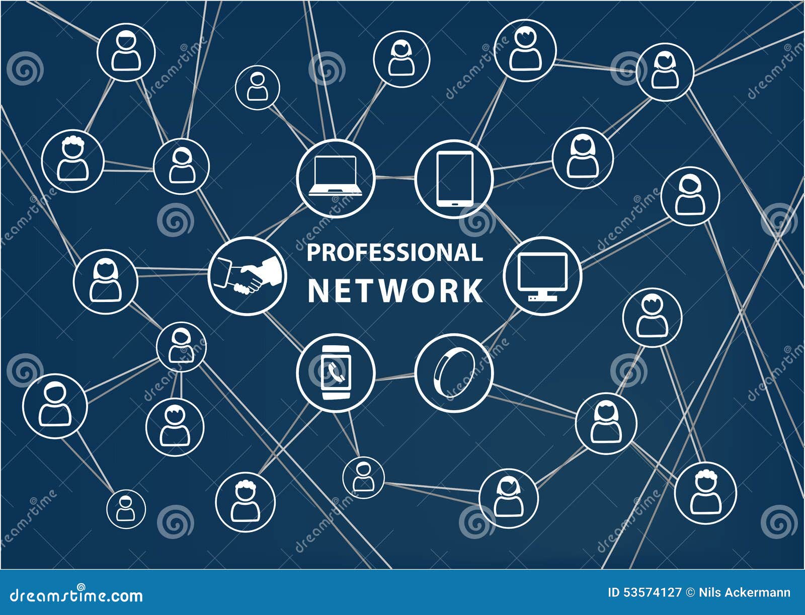 Professional Business Network Concept. Stock Vector - Illustration of ...