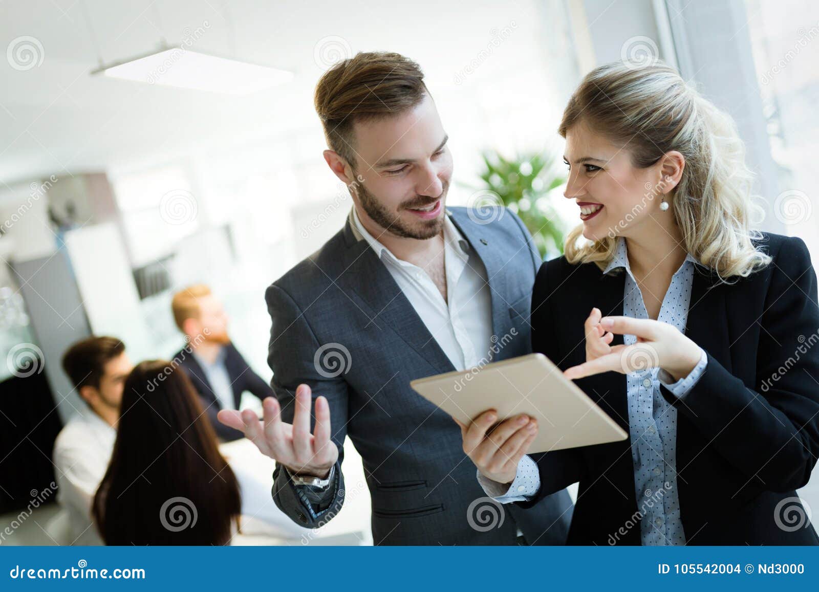 Professional Business People Cooperating in Office Stock Photo - Image ...