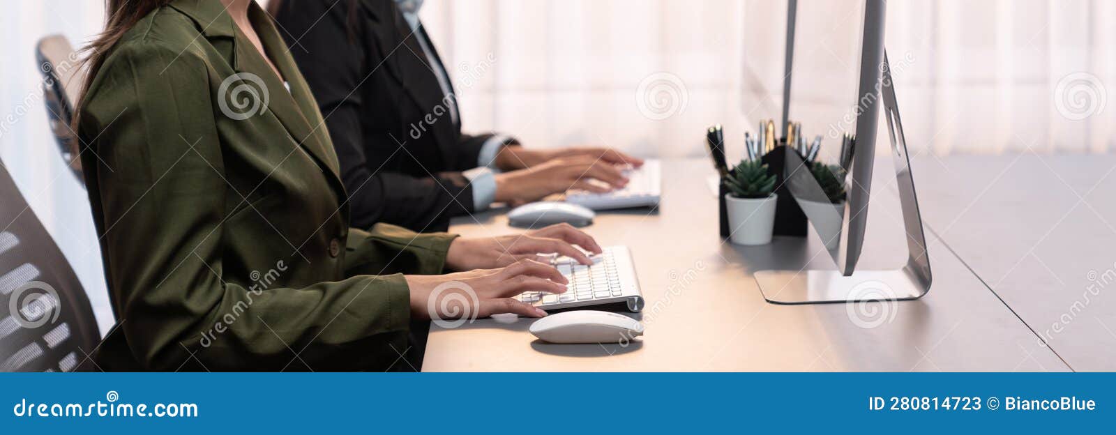 Professional Business People Working on Computer in Office. Prodigy ...