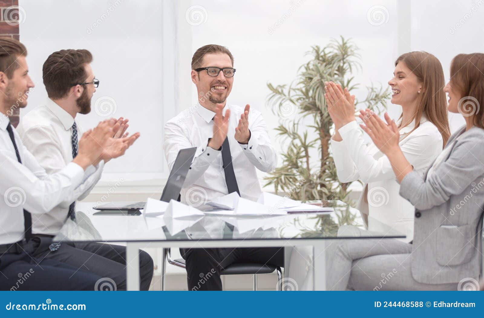 Professional Business Team Applauding in a Meeting Stock Photo - Image ... Professional Business Team Applauding in a Meeting Stock Photo - Image ...