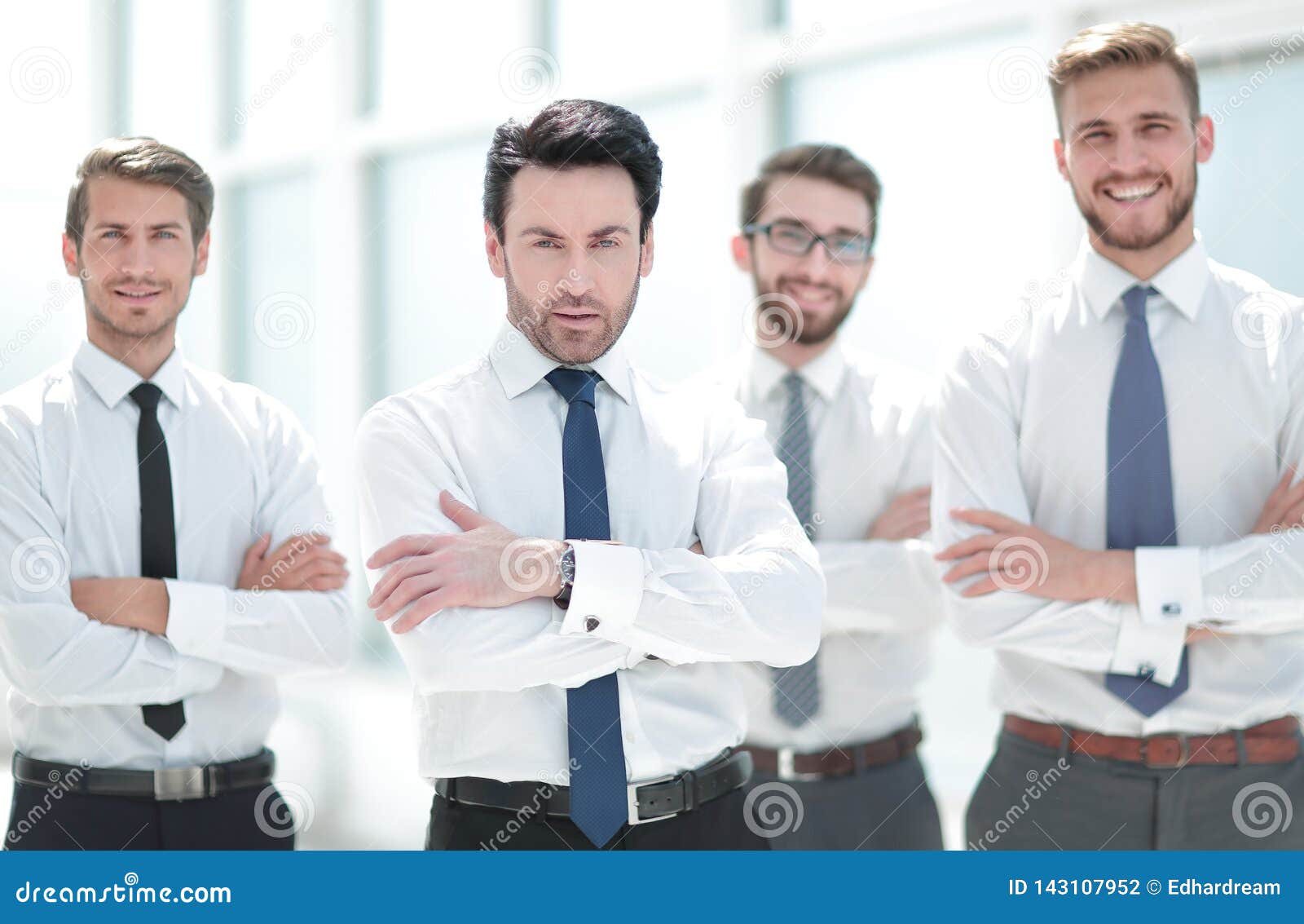 Professional Business Team Standing in the Office Stock Photo - Image ...