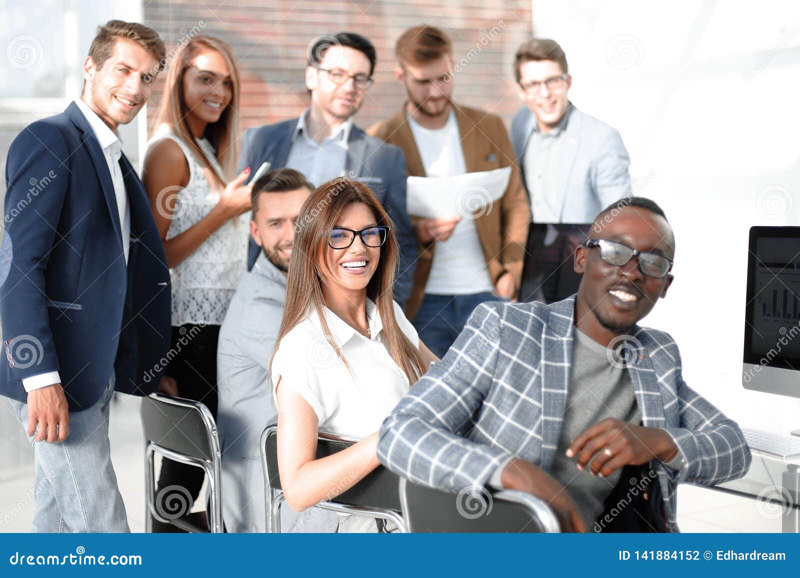 Professional Business Team in the Workplace Stock Photo - Image of ...