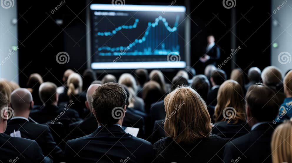 Professional Business Training Session with Speaker and Graph ...