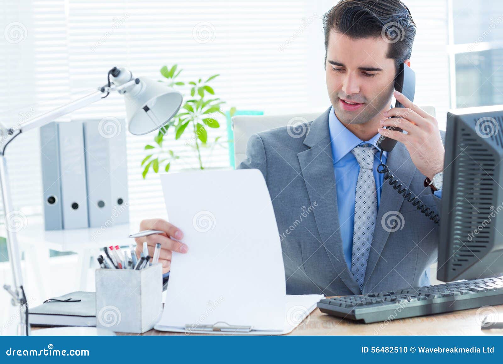 Professional Businessman Checking at His Notebook Stock Photo - Image ...
