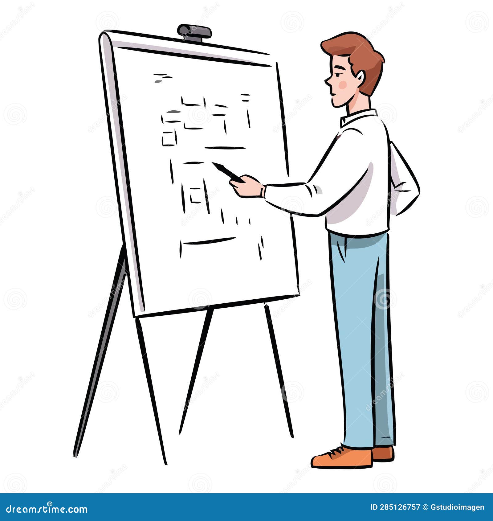 Professional Businessman Holding Chart Stock Vector - Illustration of ...