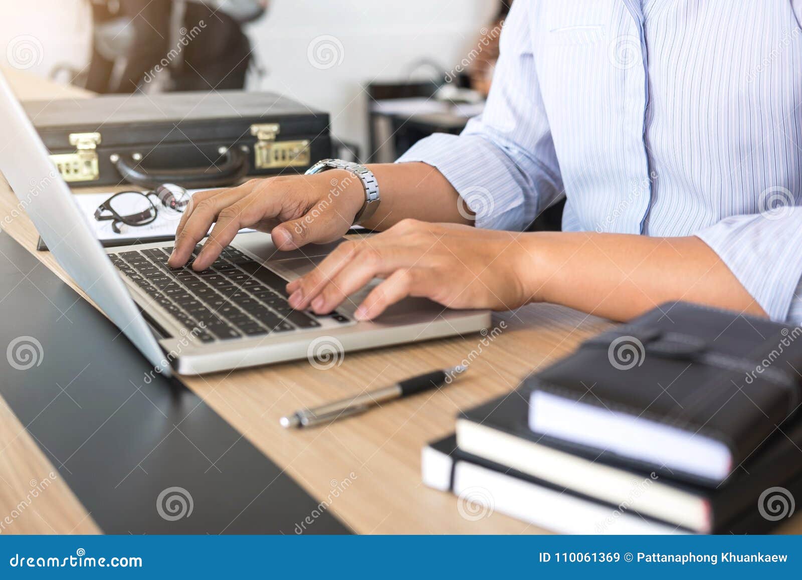 Professional Businessman Working at Workplace, Doing Finance on Stock ...