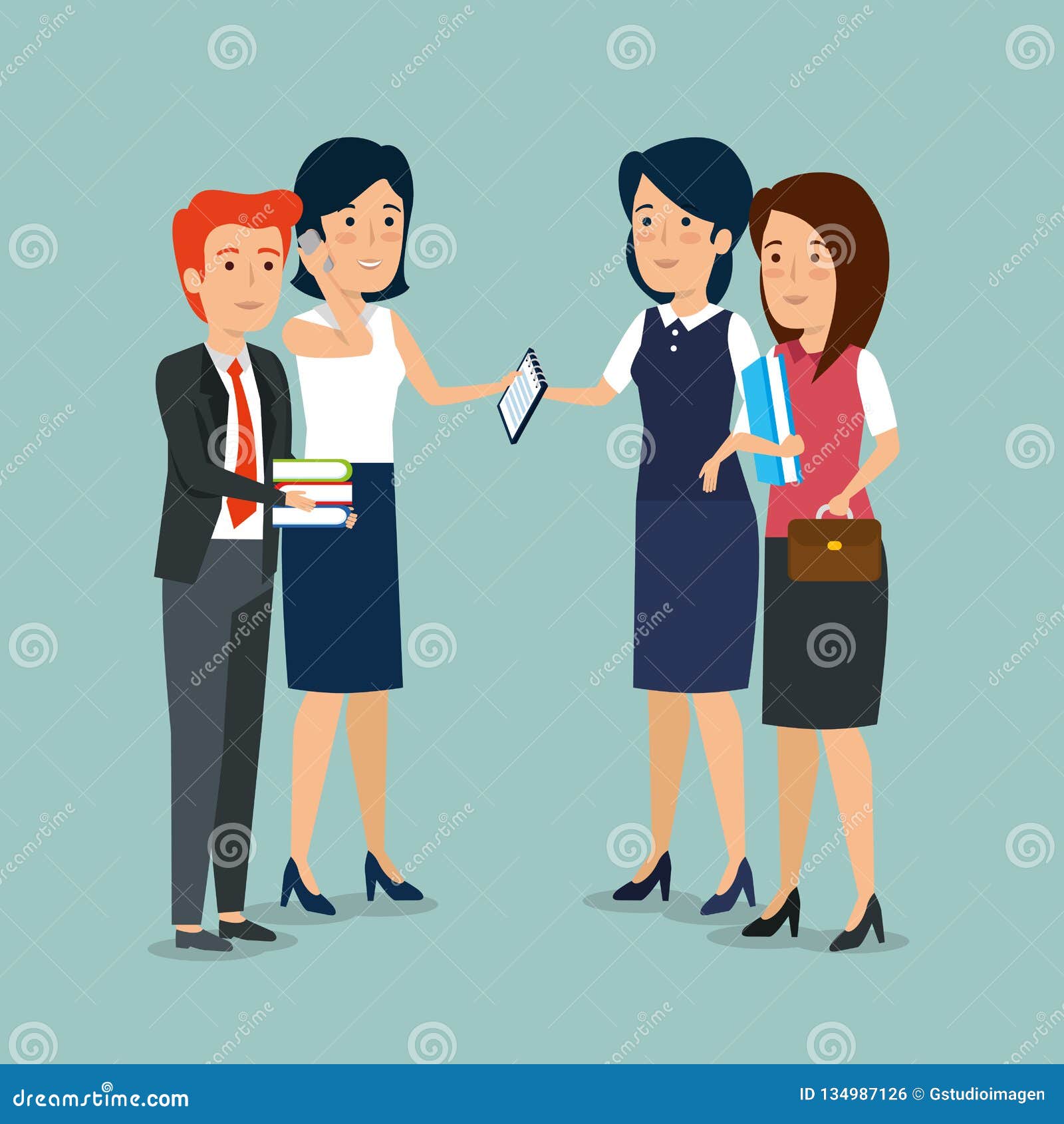 Professional Businesspeople Cooperation Information Plan Stock Vector ...