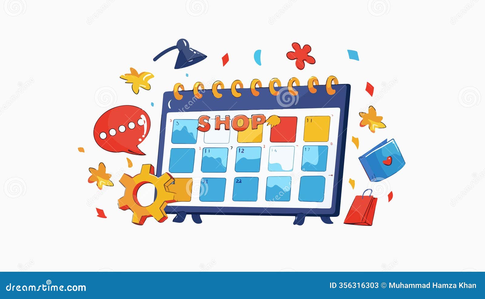 Professional Calendar with Highlighted Days and Gear Design for ...
