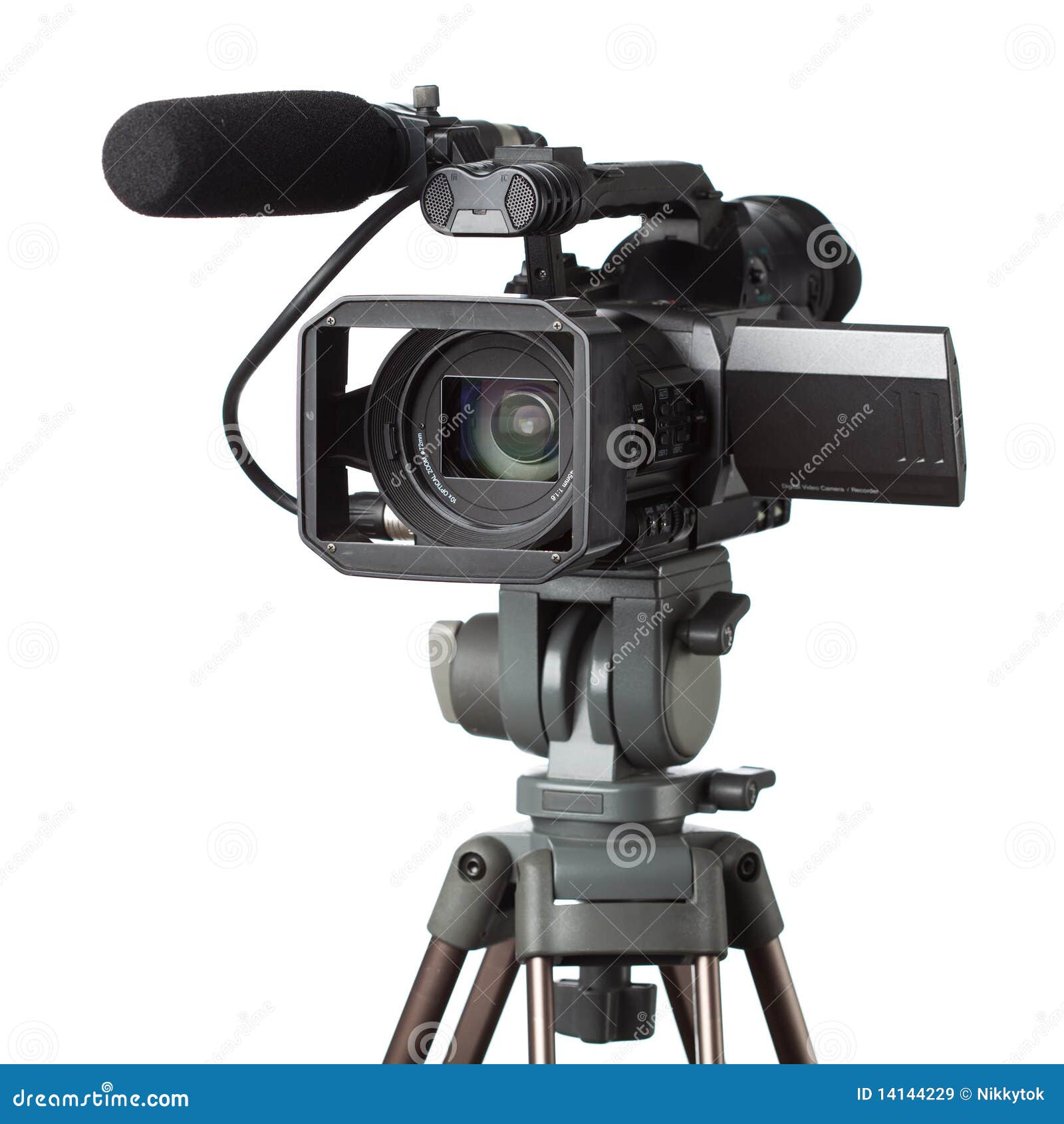 Professional camcorder stock image. Image of electric - 14144229