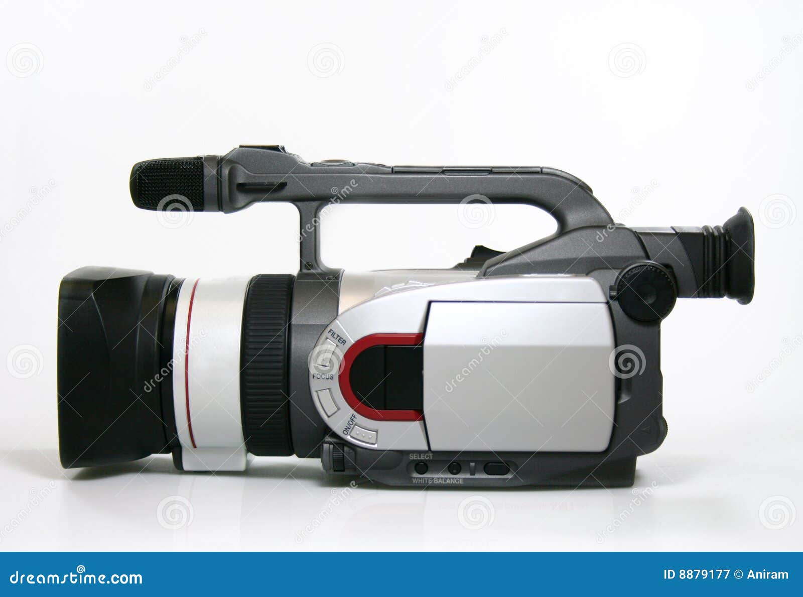 Professional camcorder stock image. Image of lens, cinema - 8879177