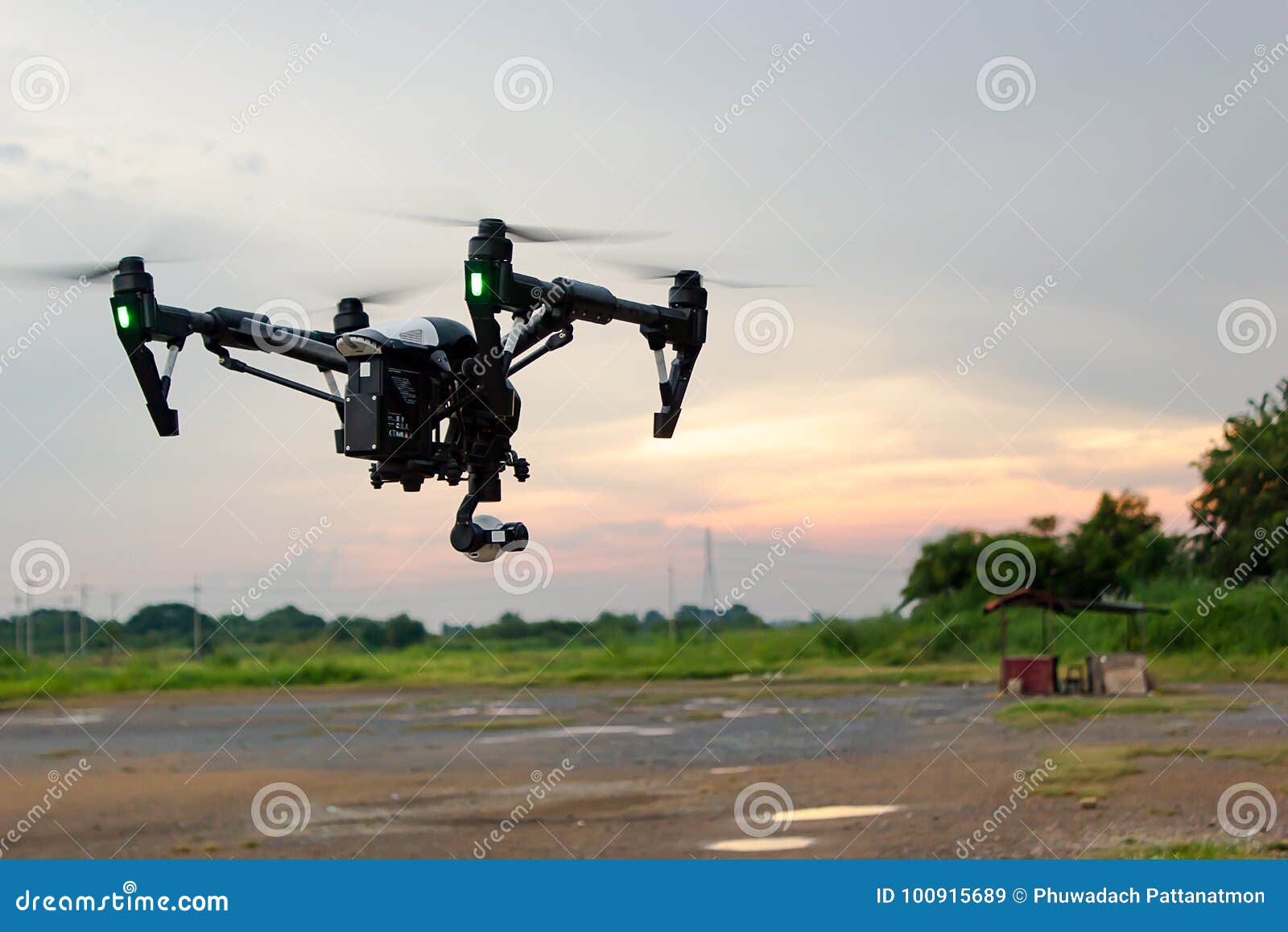 Professional camera drone stock image. Image of quadcopter - 100915689