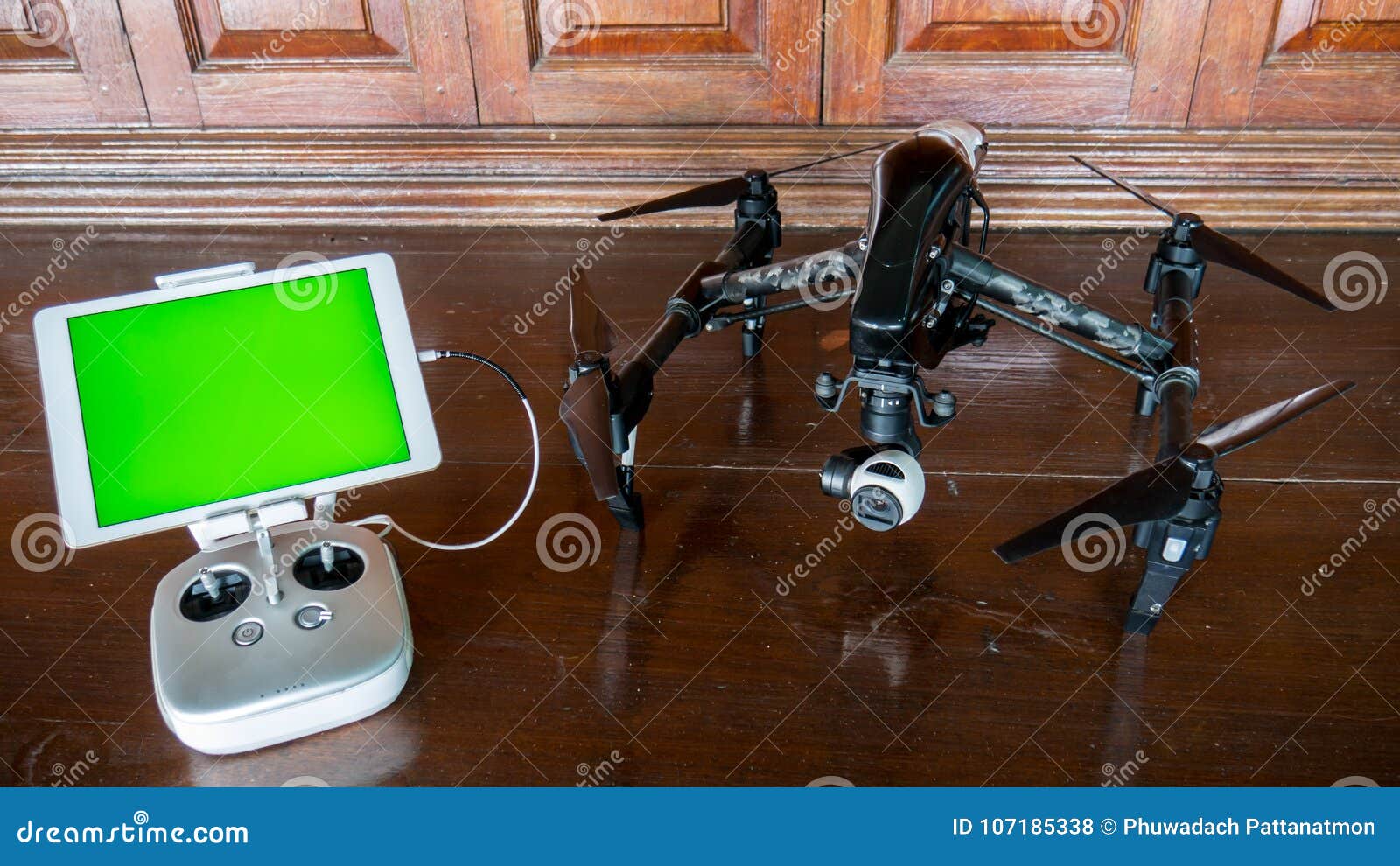 Professional Camera Drone with Remote Control. Stock Photo - Image of ...