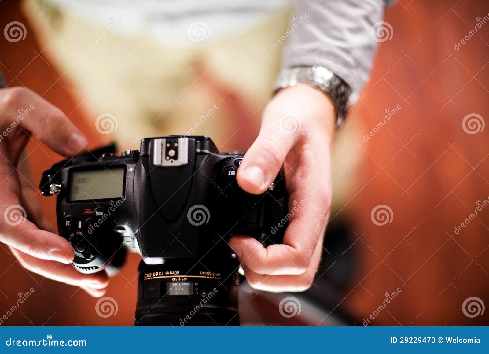 Professional Camera in Hands Stock Photo - Image of imagery, digital ...