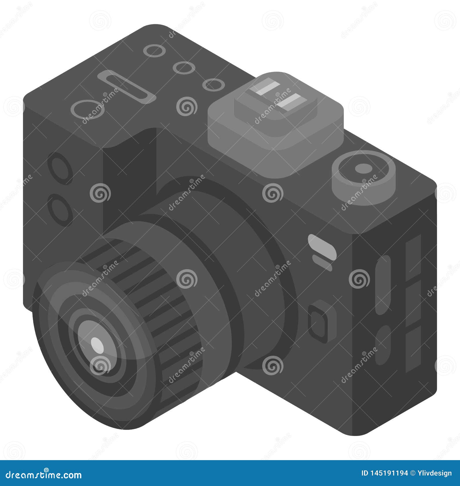 Professional Camera Icon, Isometric Style Stock Vector - Illustration ...