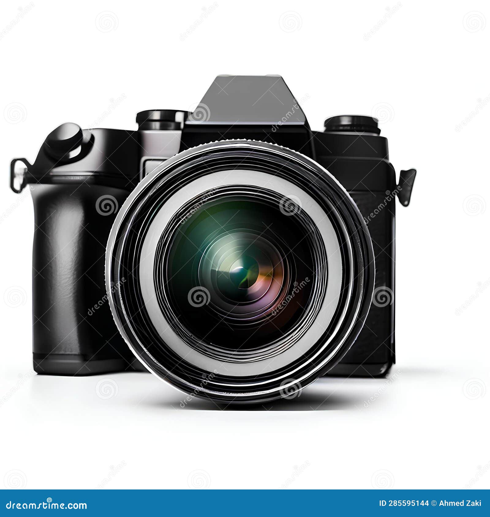 Professional Camera Isolated on a White Background, with White Space ...