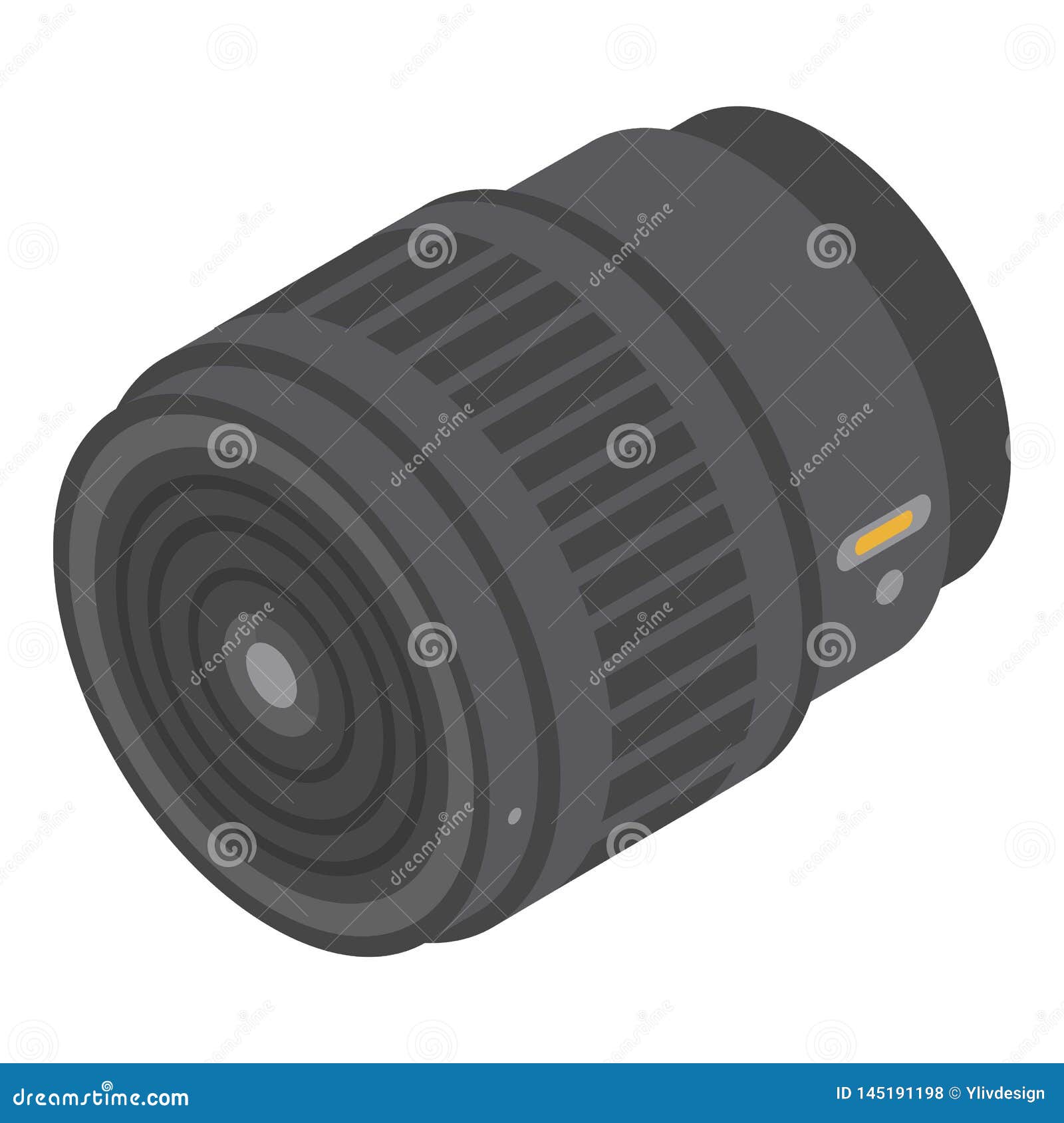 Professional Camera Lens Icon, Isometric Style Stock Vector ...