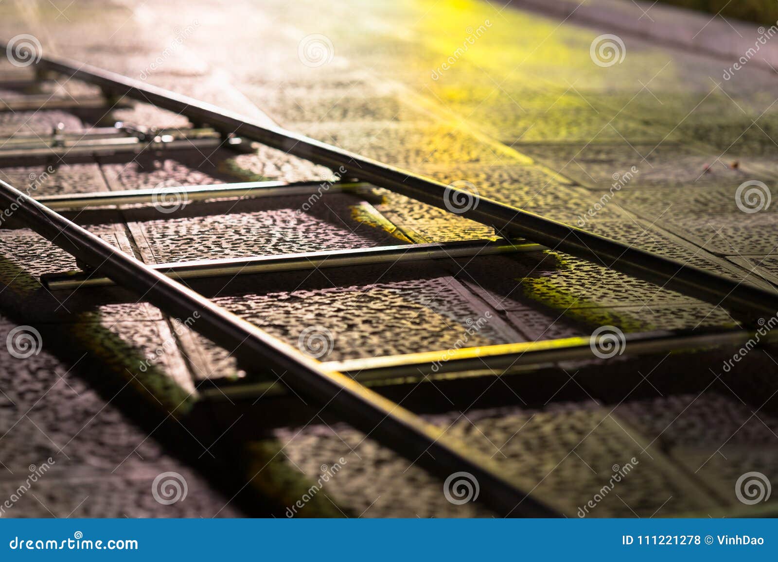Professional Camera Rail Dolly at Night Stock Photo - Image of ...