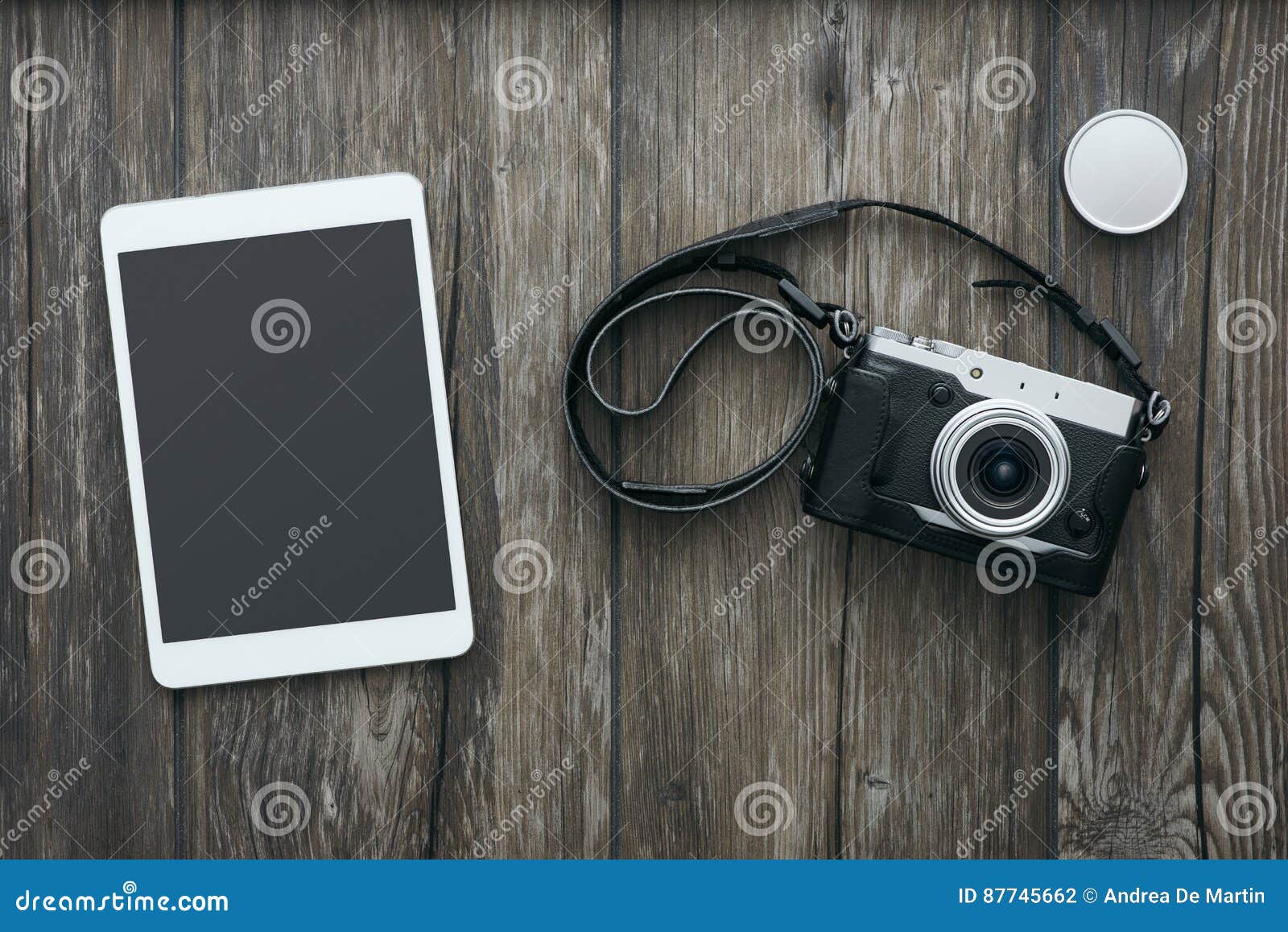 Professional Camera and Tablet Stock Photo - Image of camera ...