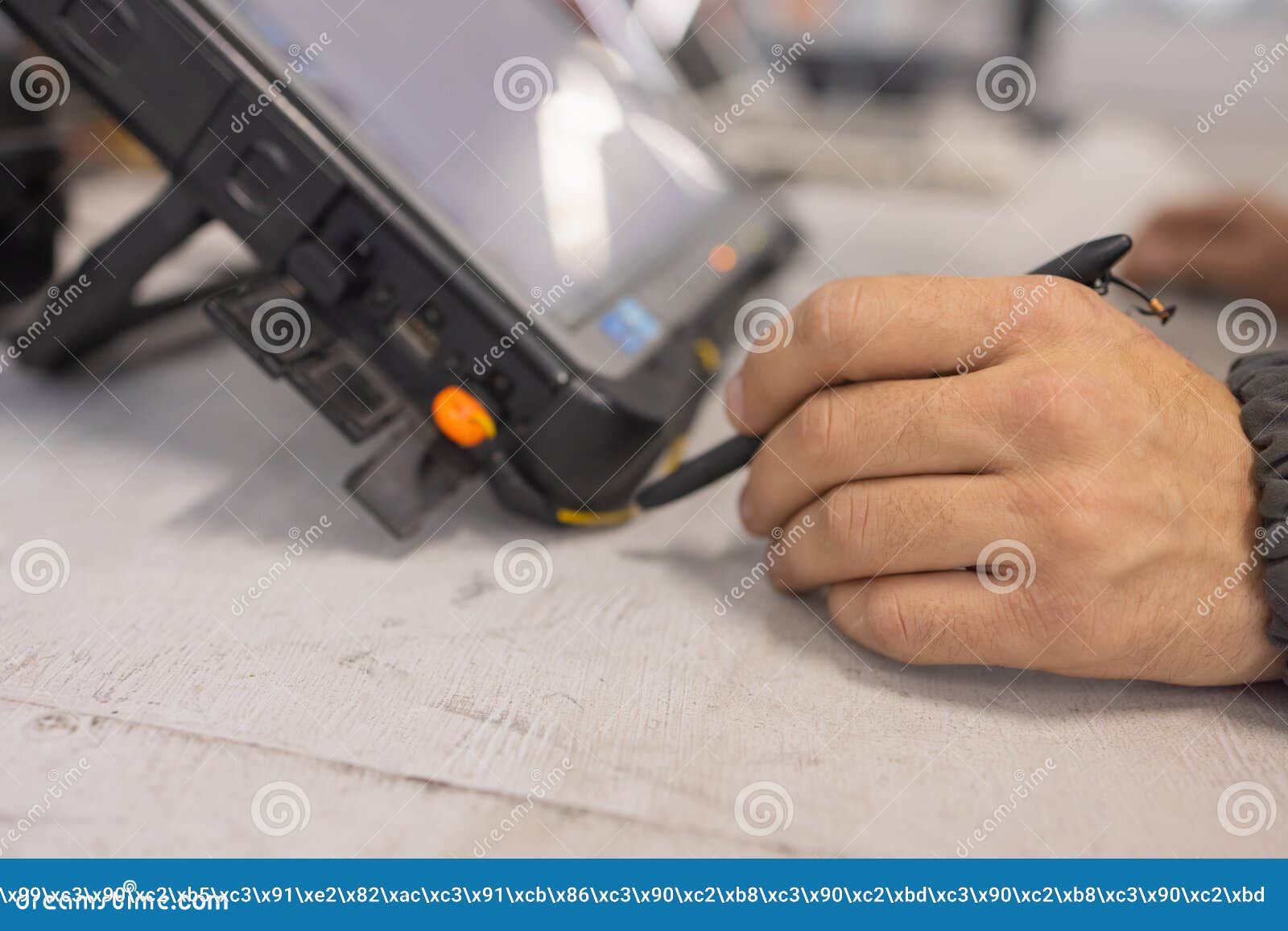 Professional Car Mechanic Working in Auto Repair Service. Stock Image ...