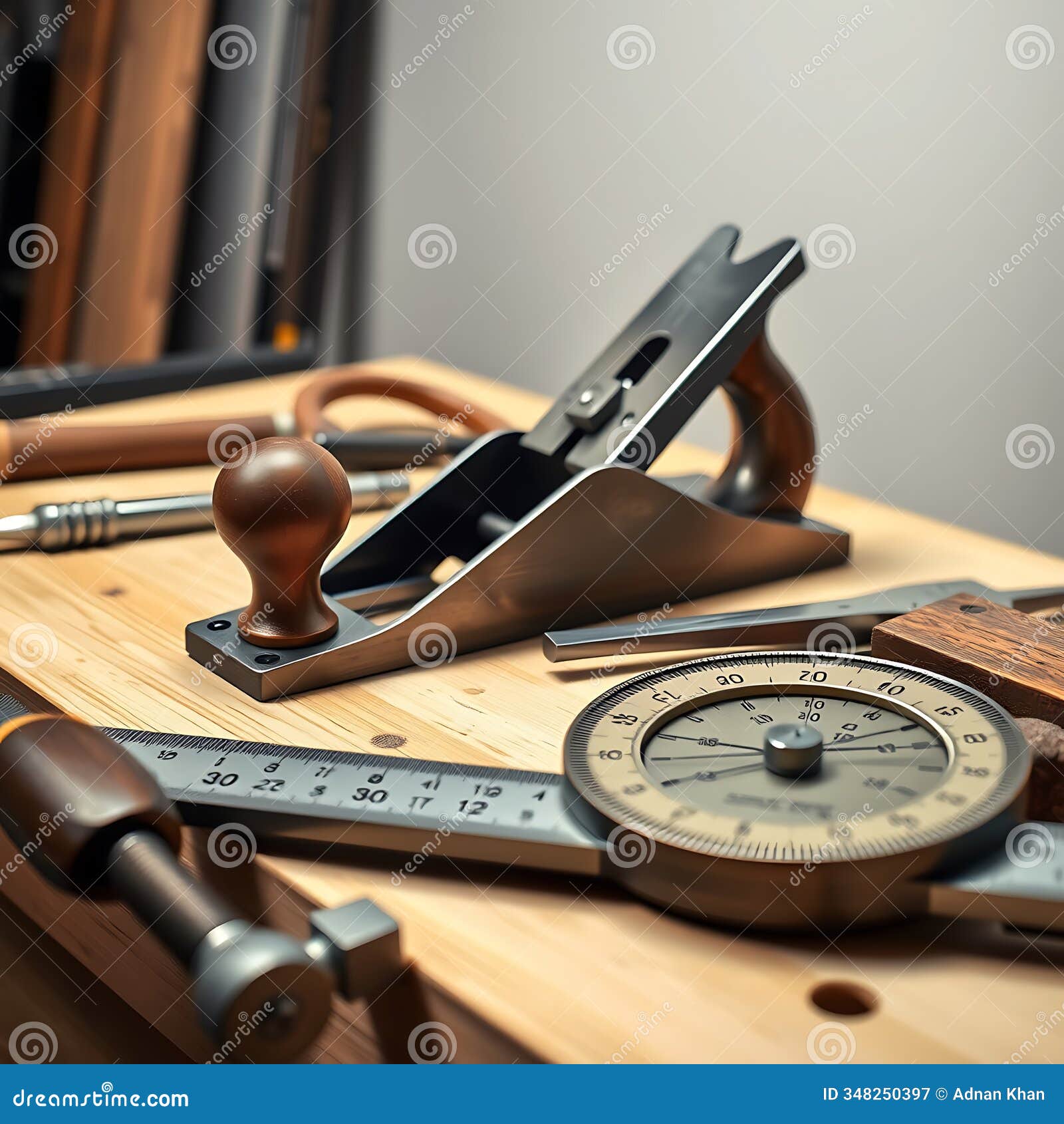 A Professional Carpentry Tool Display Featuring Precision Tools Like a ...