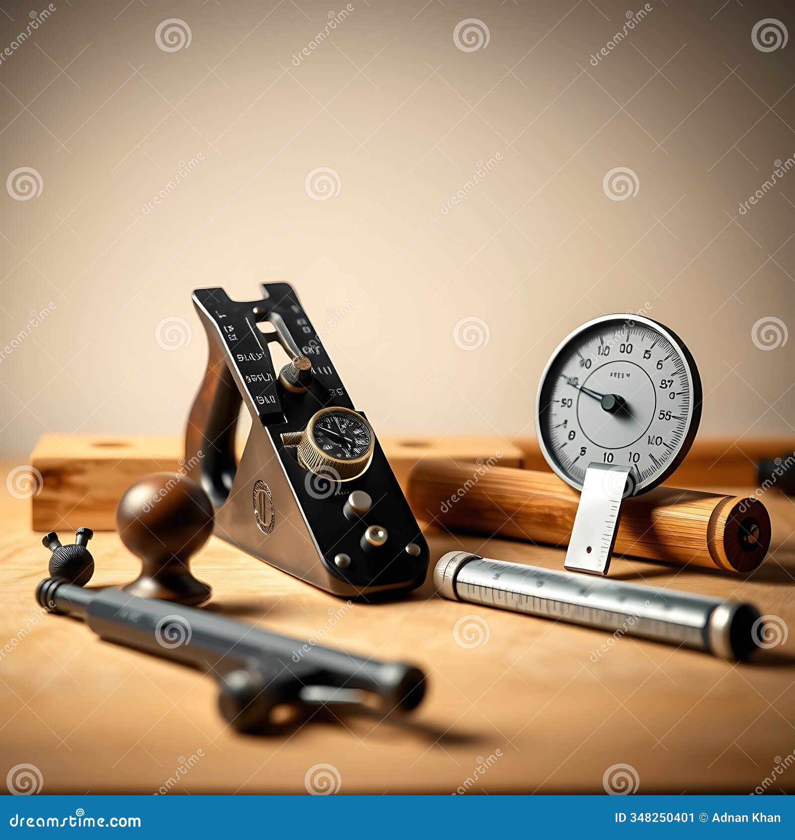 A Professional Carpentry Tool Display Featuring Precision Tools Like a ...