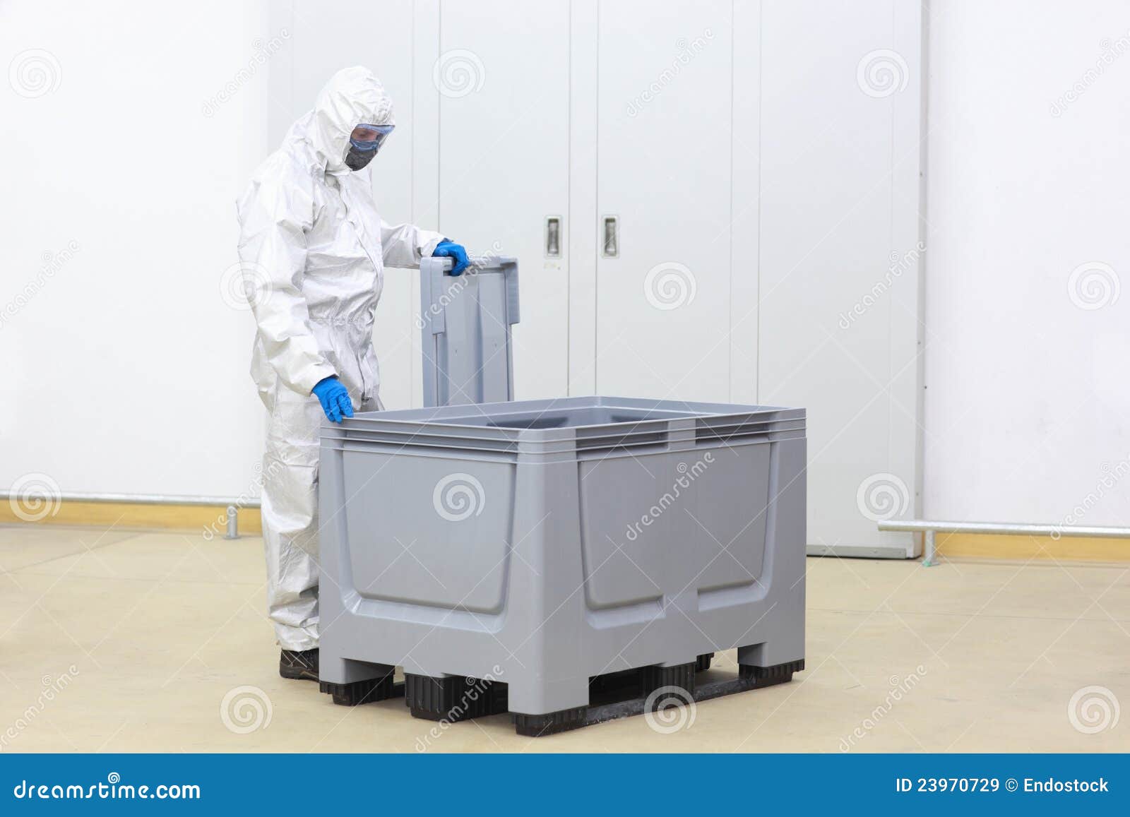 Professional Checking Contents of Container Stock Image - Image of gate ...