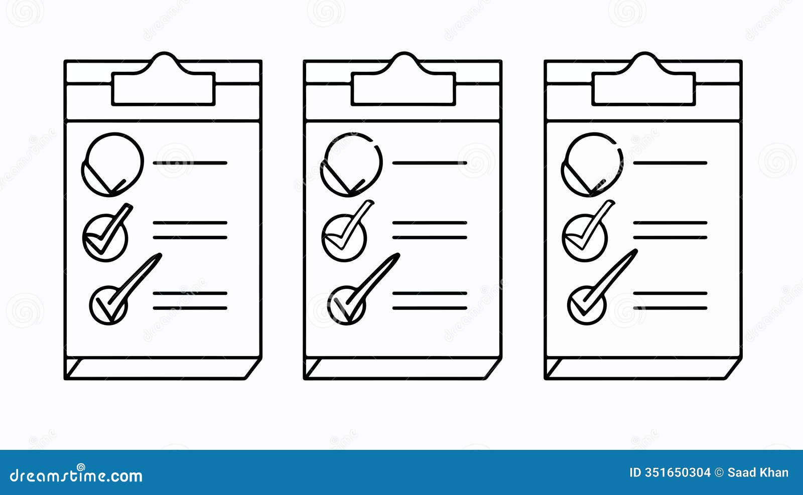 Professional Checklist Outline Icon Vector Illustration for Business ...