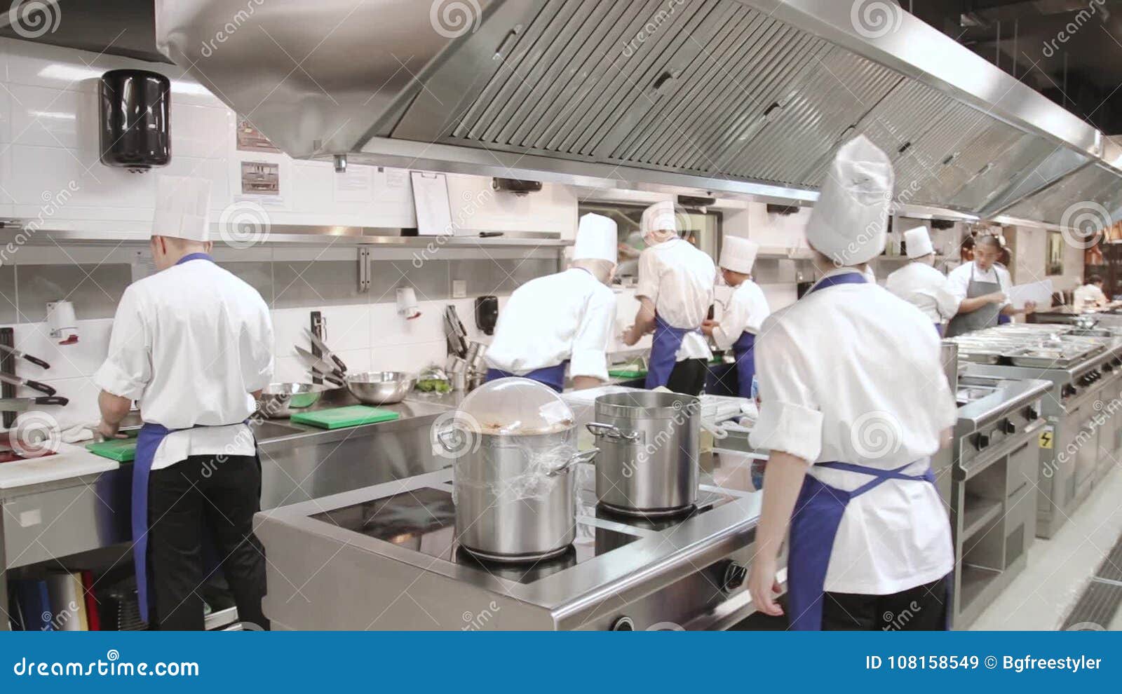 Professional Chef in a Commercial Kitchen Stock Video - Video of ...