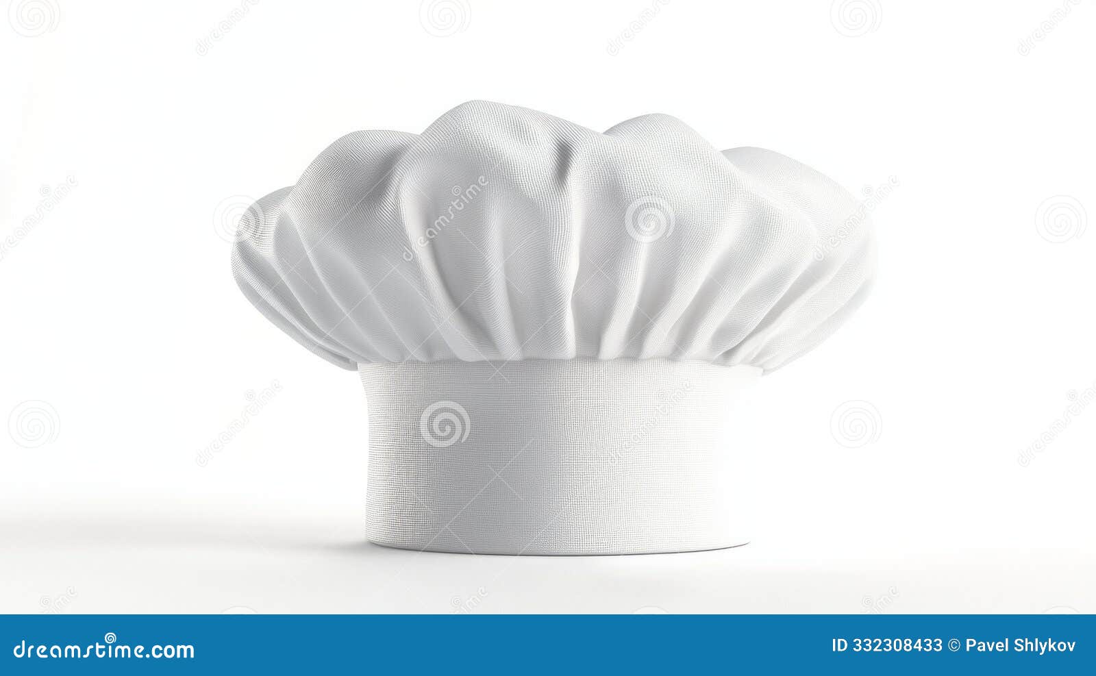 Professional Chef Hat Short Isolated on White Background. Stock ...