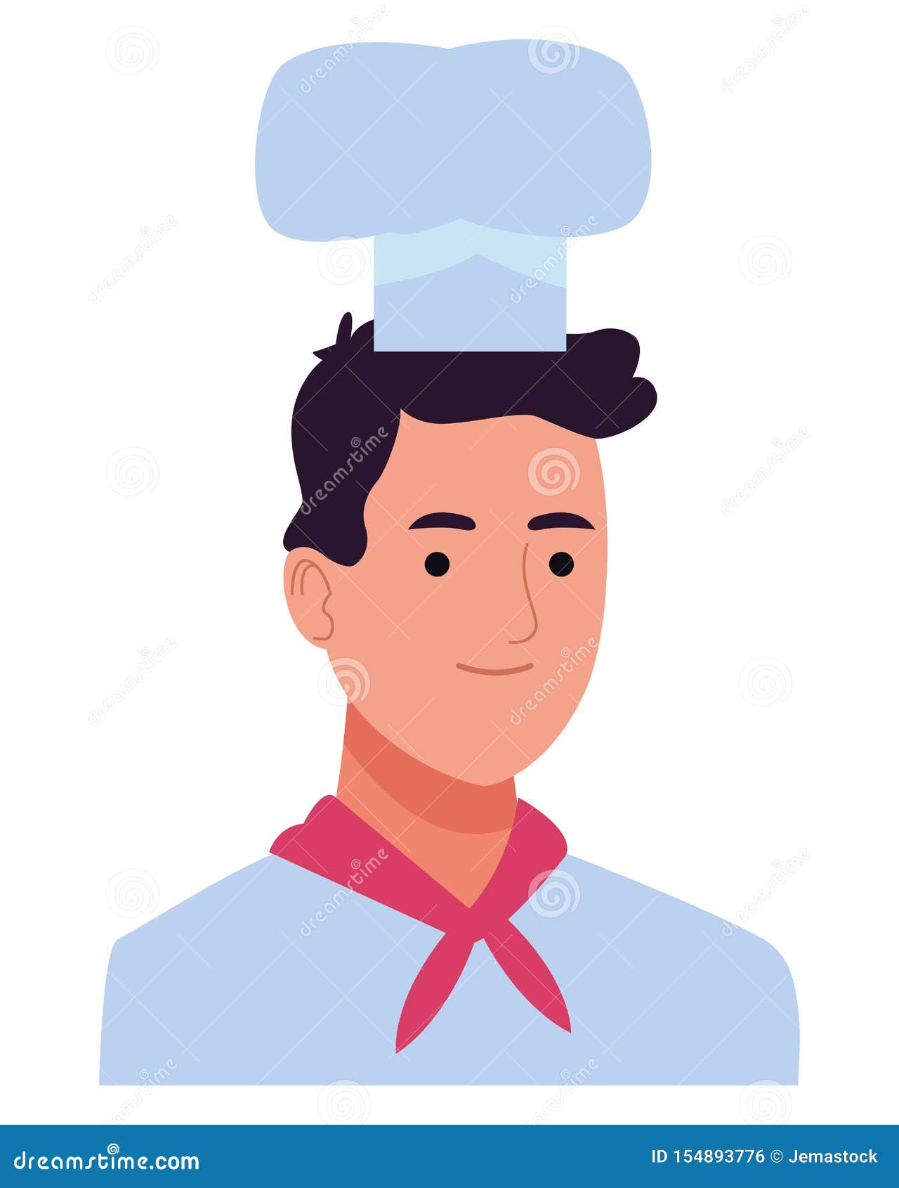 Professional Chef Man Smiling Profile Cartoon Stock Vector ...