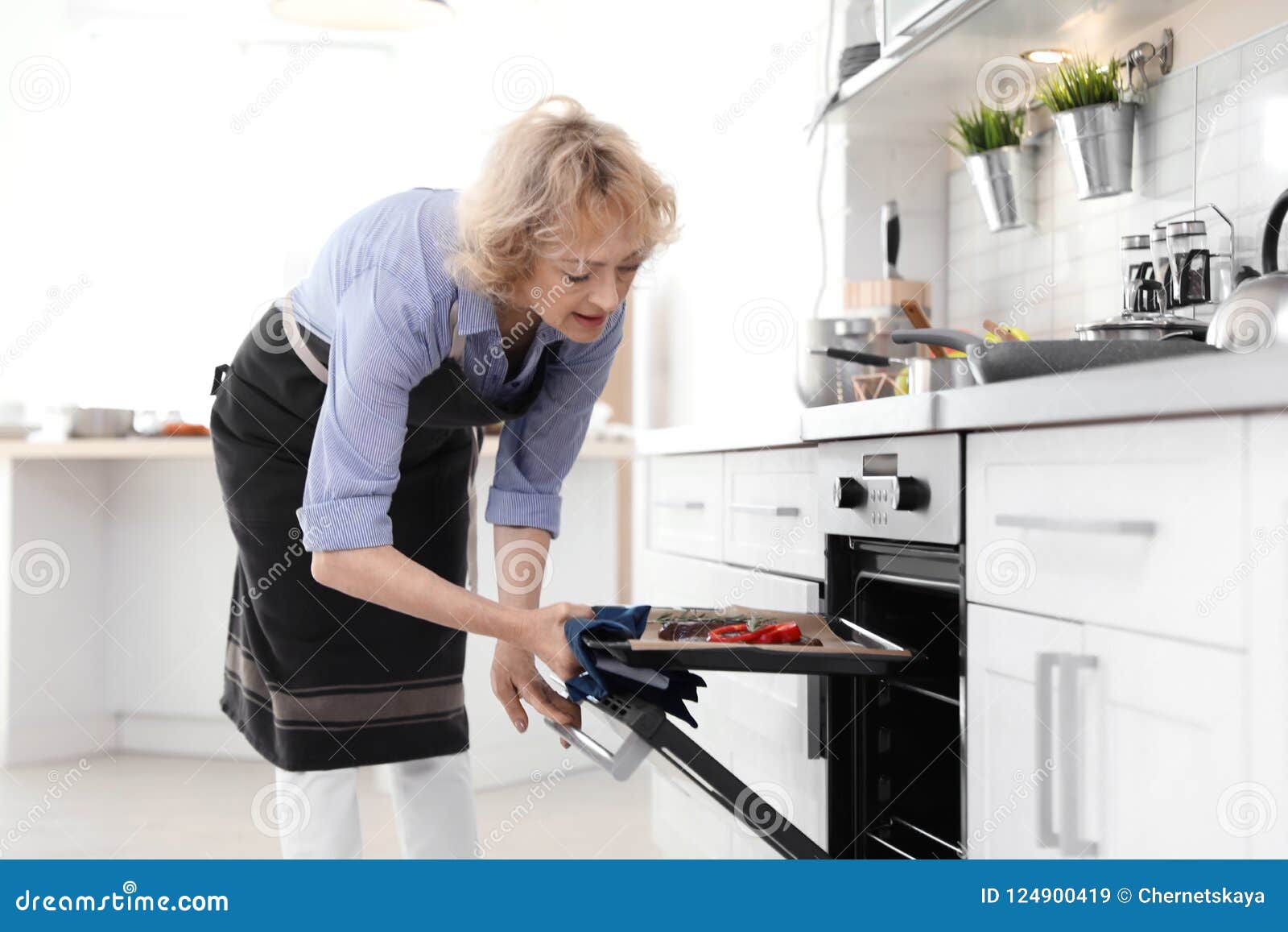Chef Putting Delicious Boiled Mussels In Takeaway Box, Cooking Seafood ...