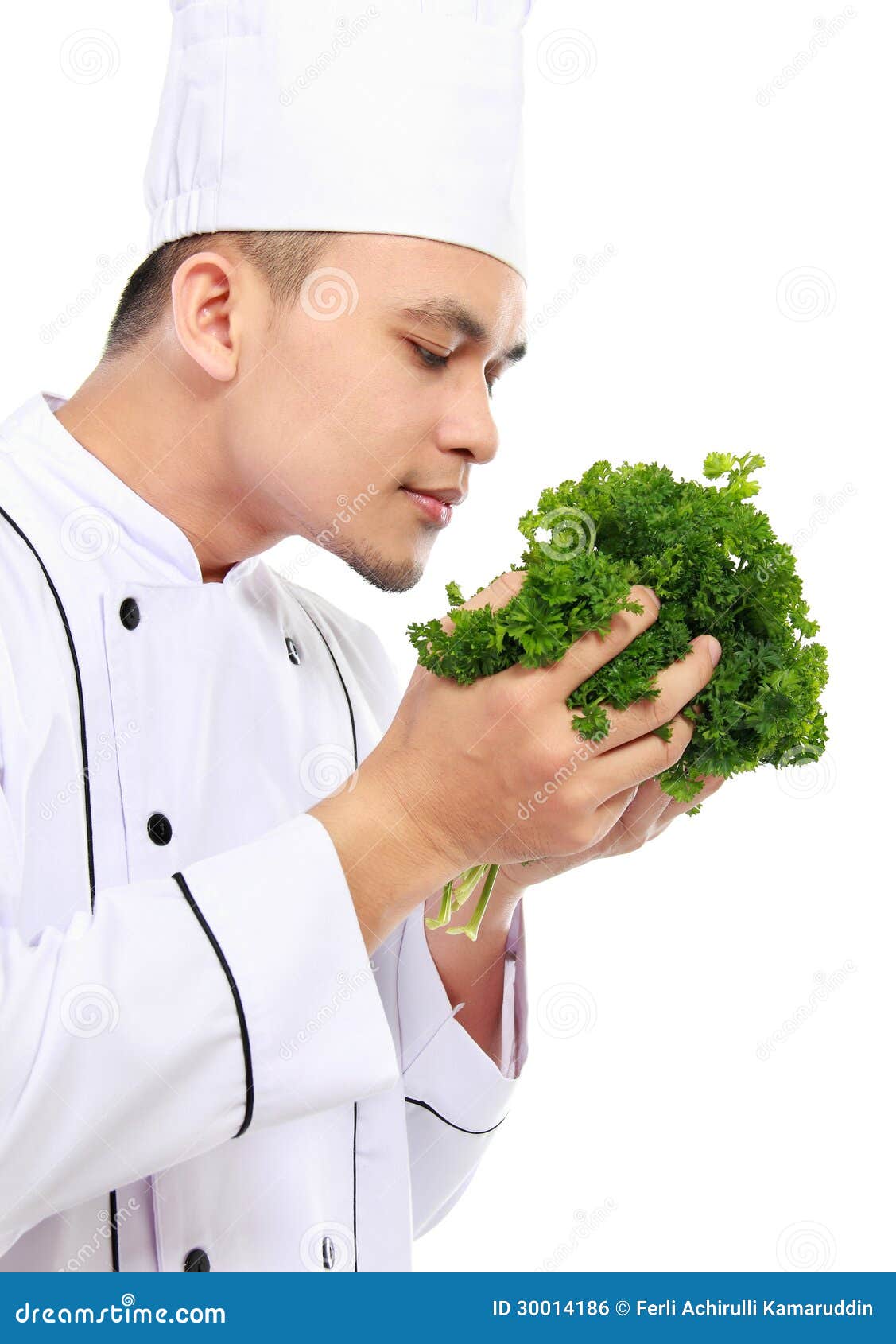 Chef with fresh ingredient stock photo. Image of kitchen - 30014186