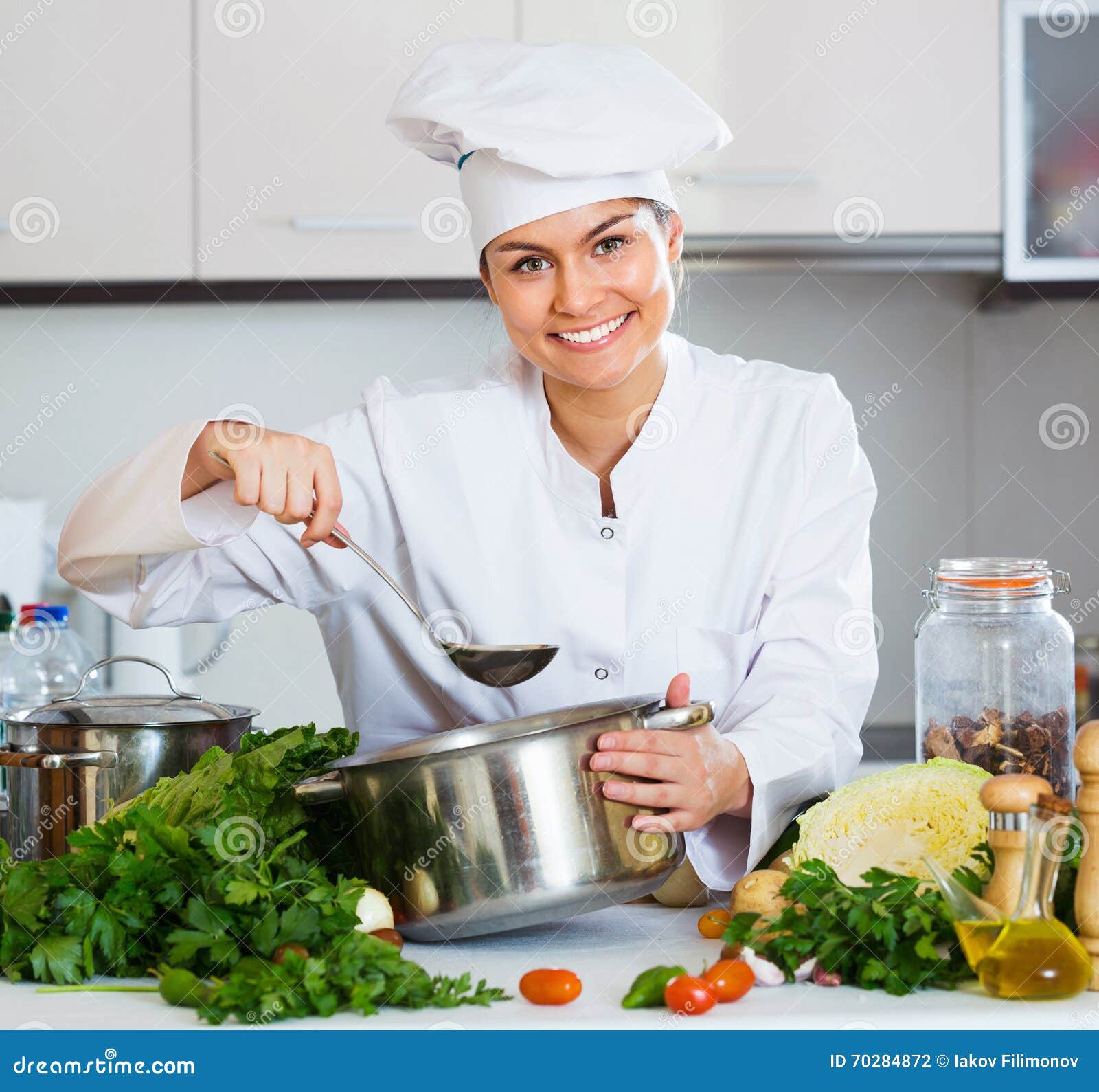 Professional Chef with Vegetables Stock Photo - Image of onion, lettuce ...