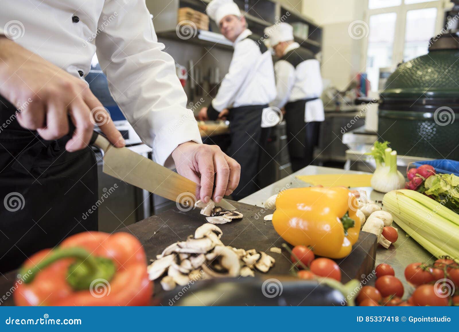 Professional chef at work stock photo. Image of occupation - 85337418