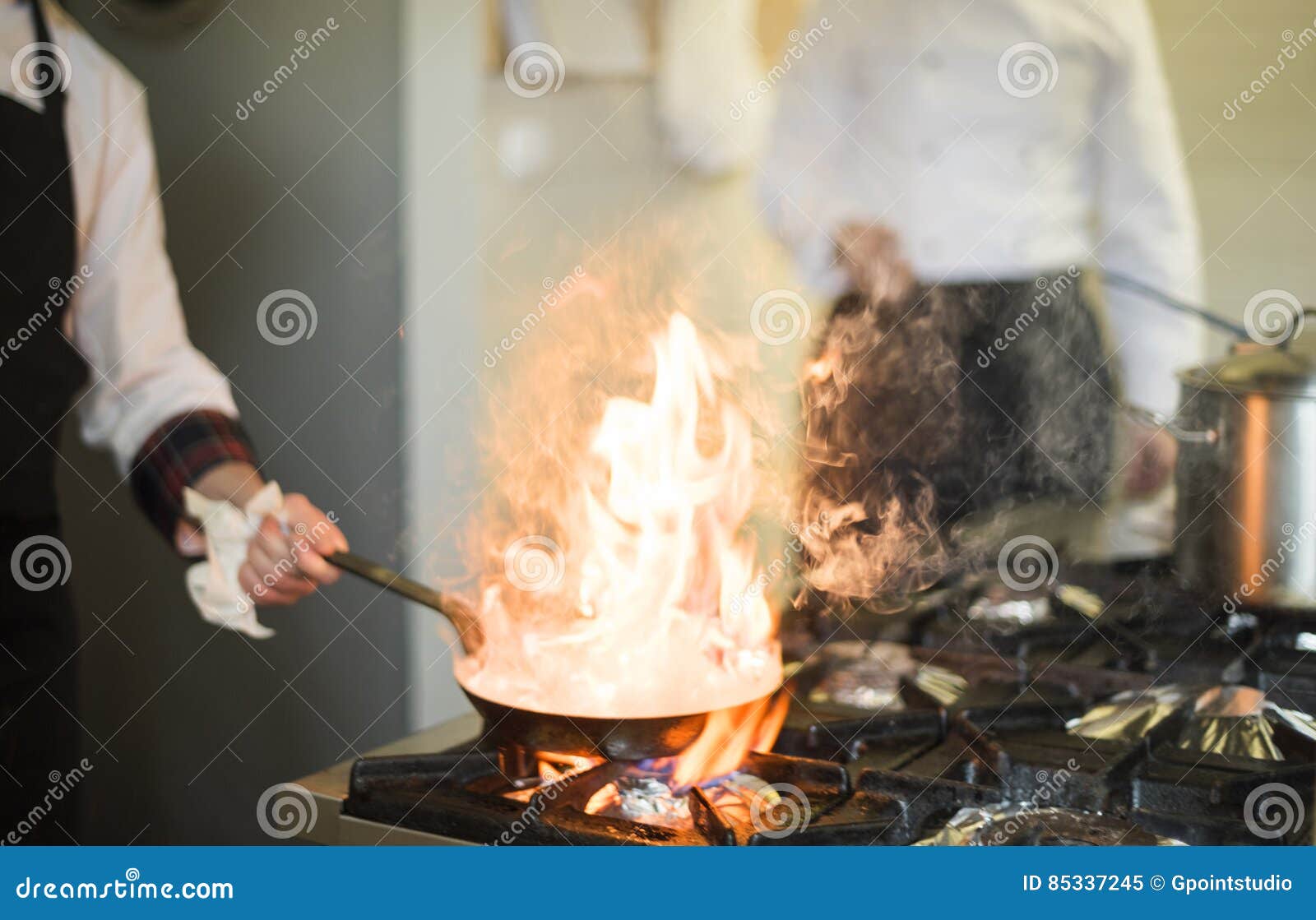 Professional chef at work stock image. Image of busy - 85337245