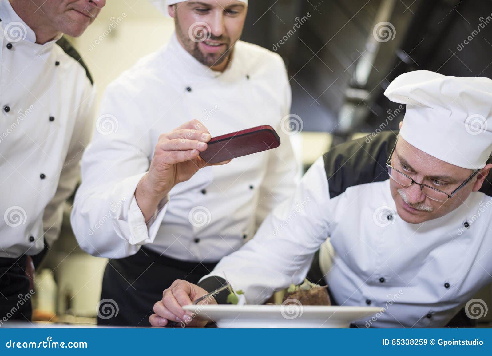 Professional chef at work stock image. Image of meal - 85338259