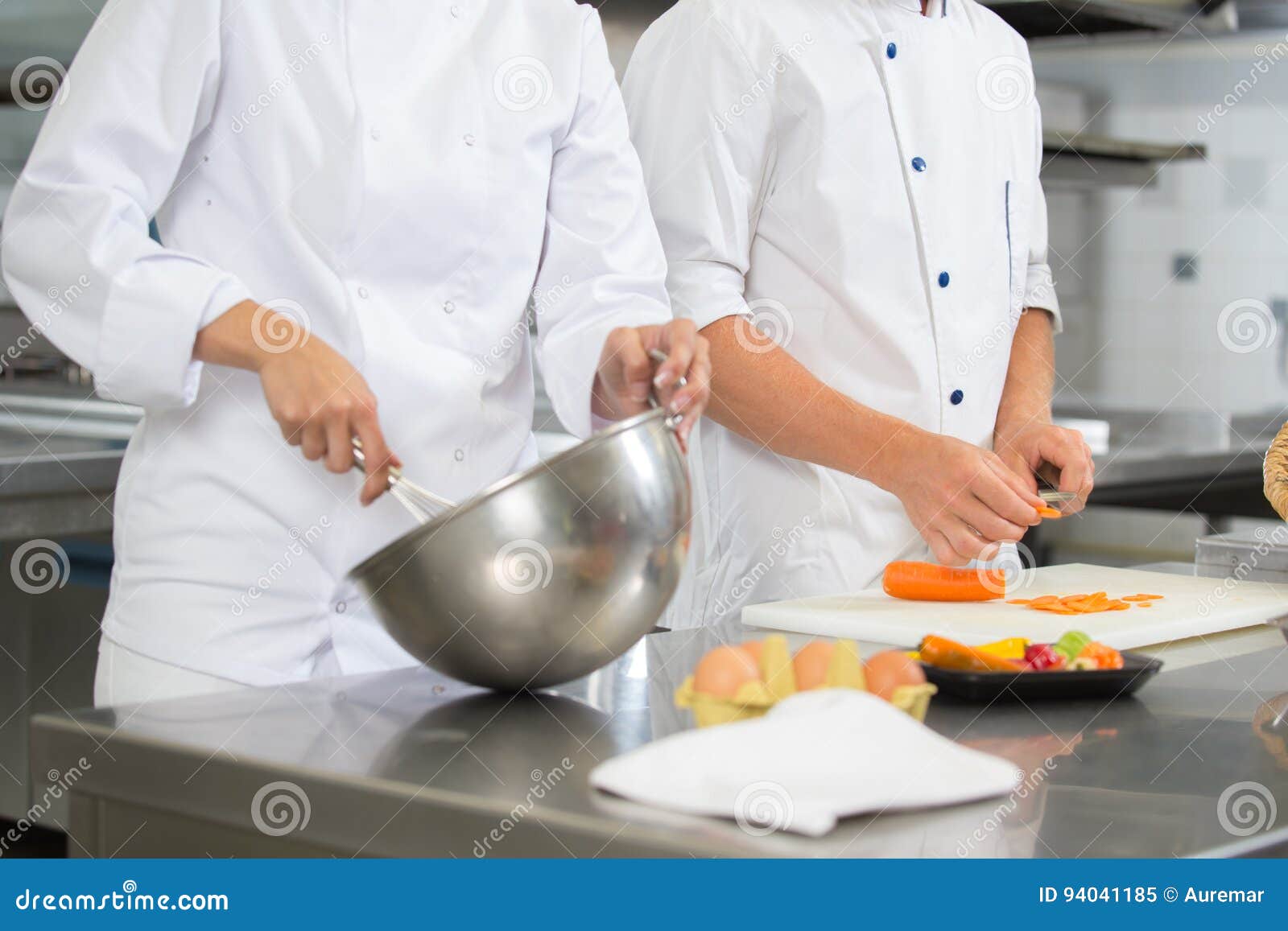 Professional Chefs Cooking in Kitchen Stock Image - Image of caucasian ...