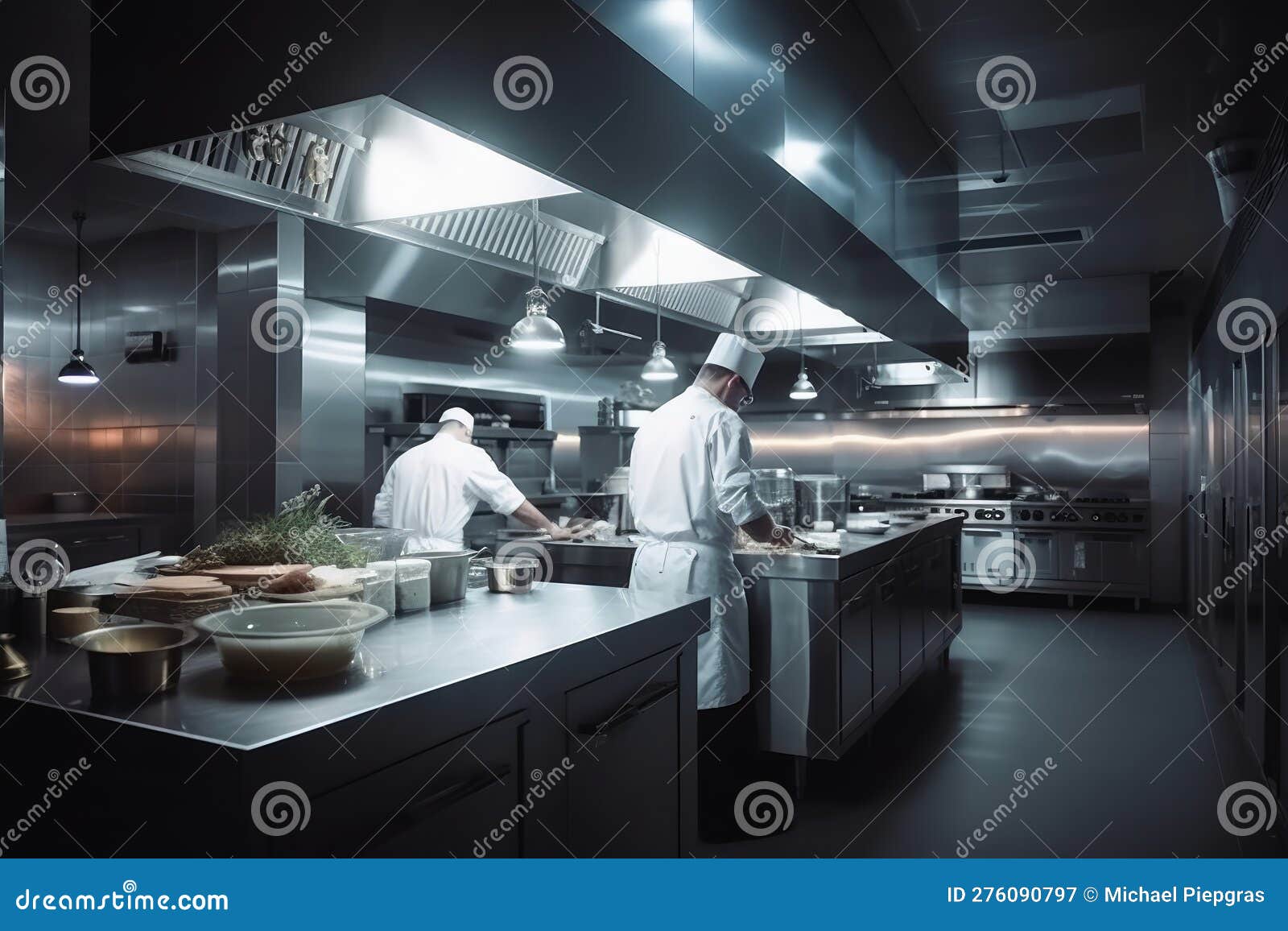 Professional Chefs Cooking in a Modern Kitchen Created with Generative ...