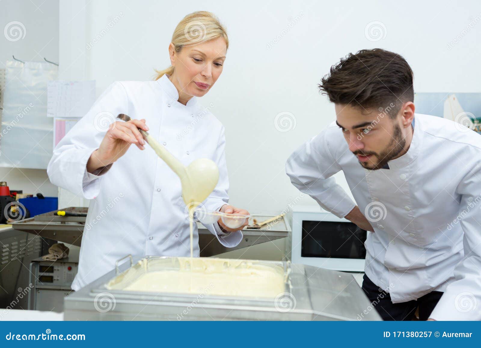 Professional chefs at work stock image. Image of supervisor - 171380257