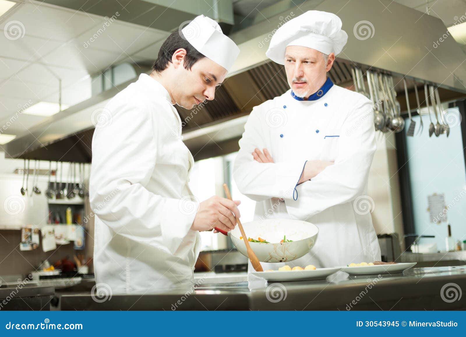 Professional chefs at work stock image. Image of assistant - 30543945